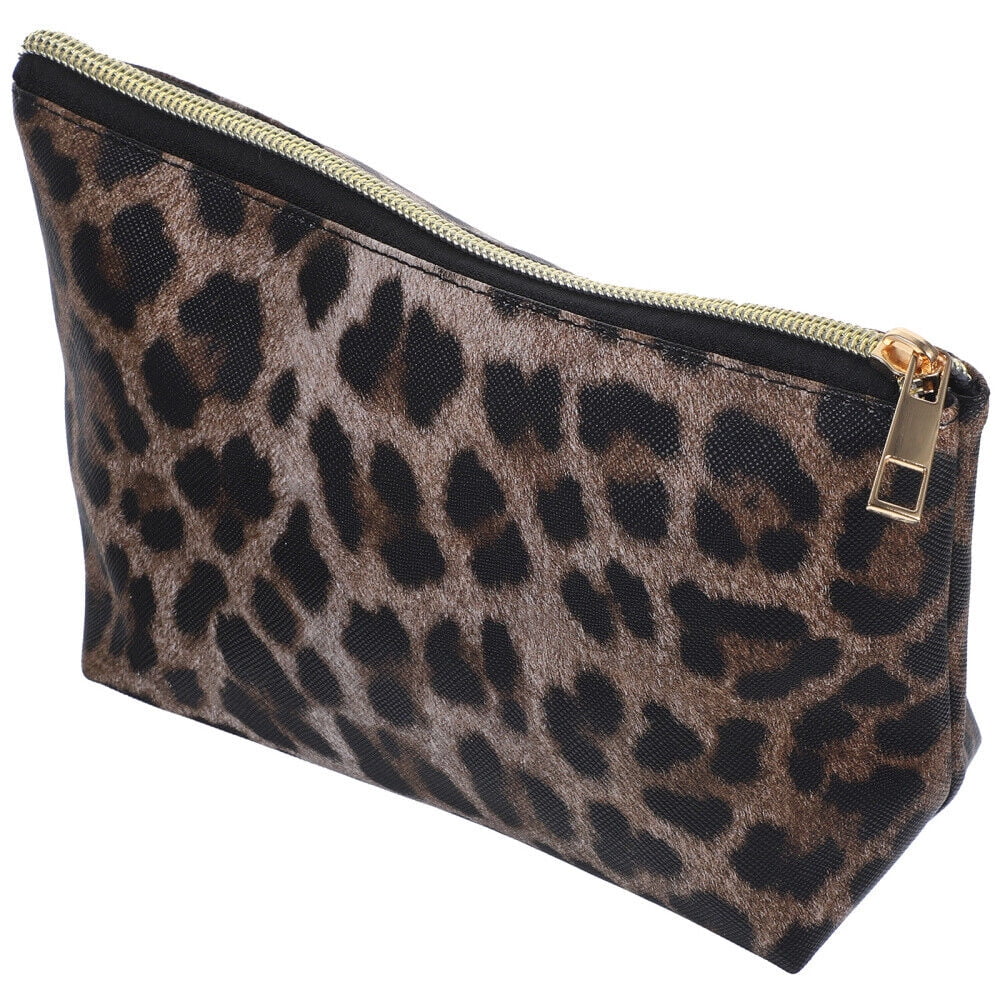 Make Up Bag Travel Cosmetics Bag Leopard Makeup Bag Zipper Pouch Small ...