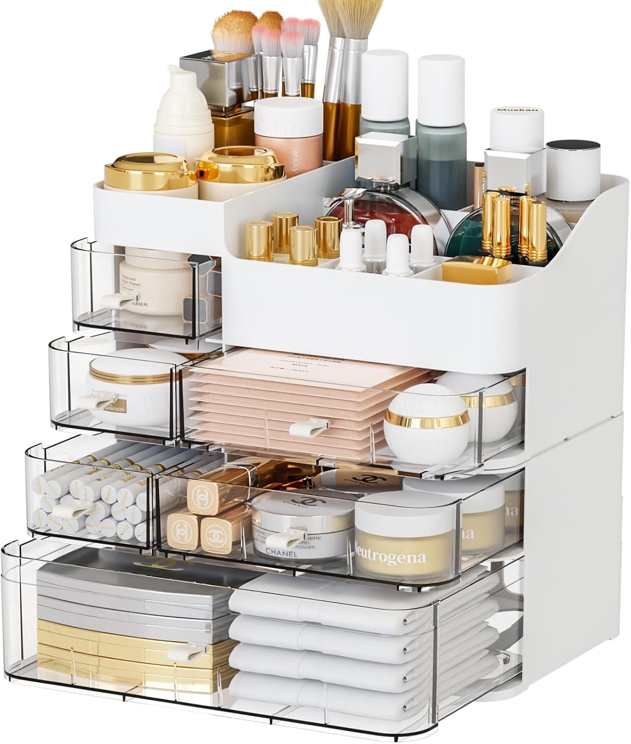 Make Up Organizers and Storage for Counter,Big 6 Drawers Skincare ...