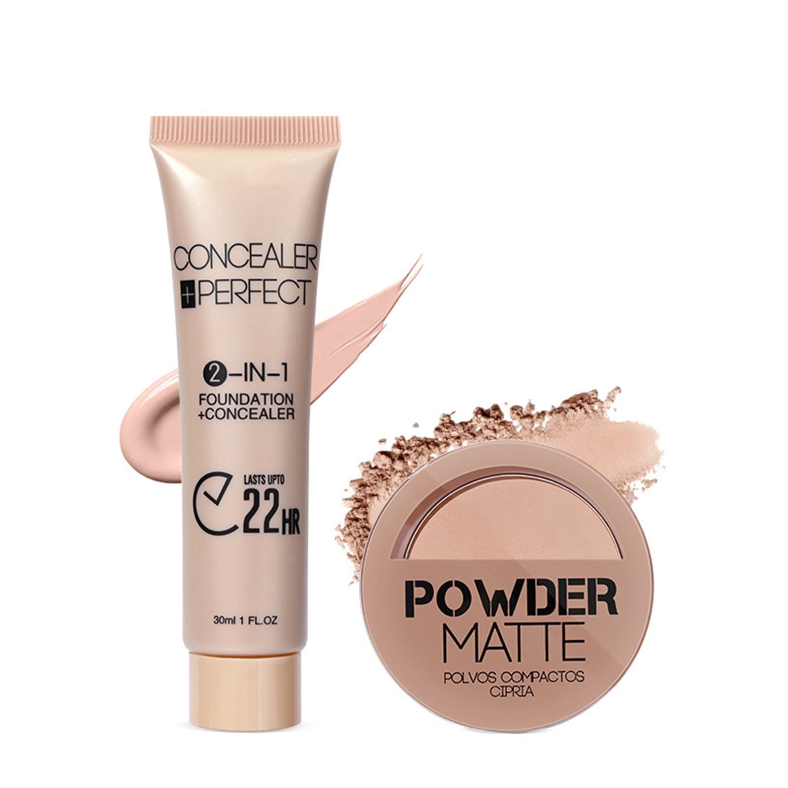 Make Up Powder 4.2g +liquid Foundation 30ml Combination Suit And Makeup ...