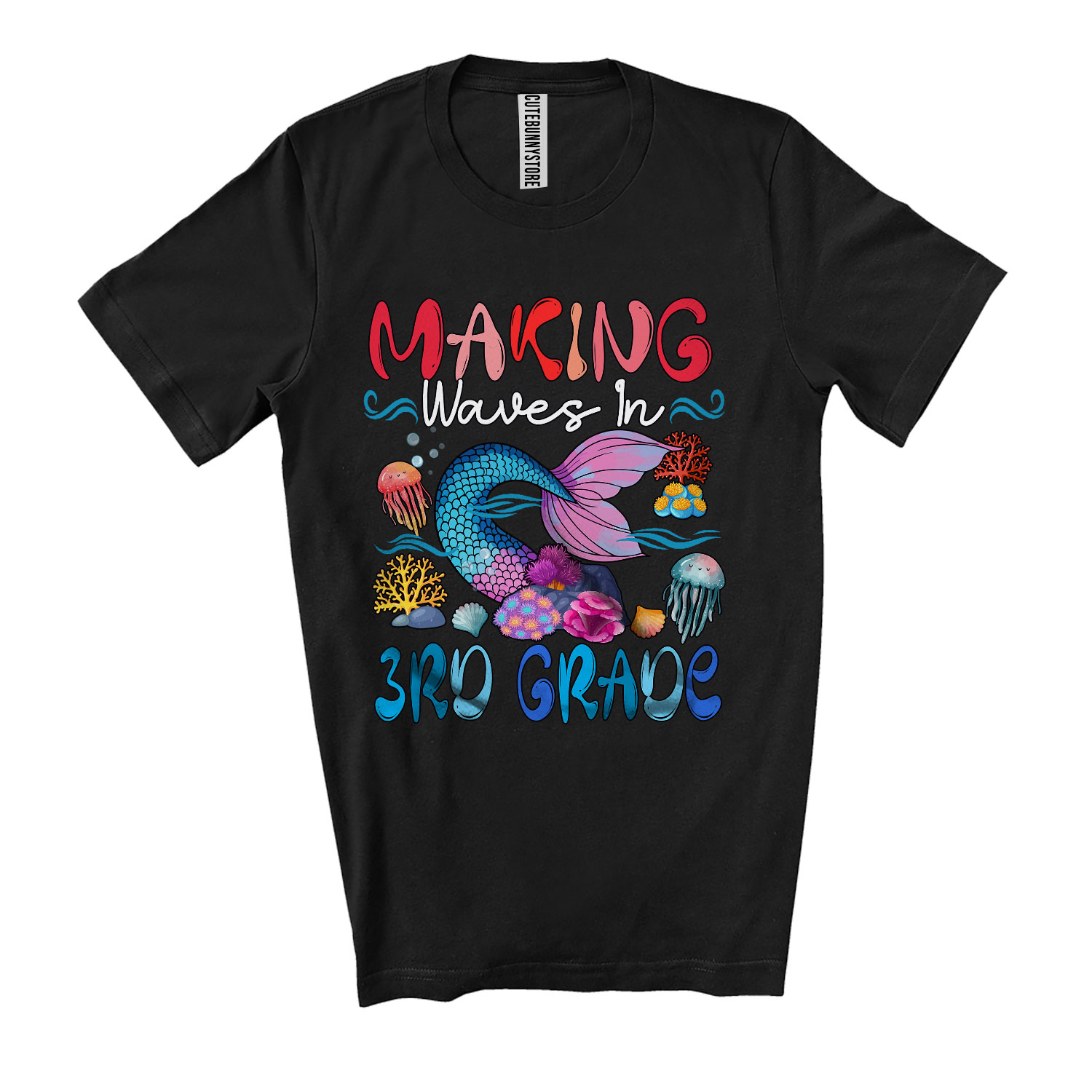 Make Waves In 3rd Grade; Lovely Back To School Mermaid Tail; Girls ...