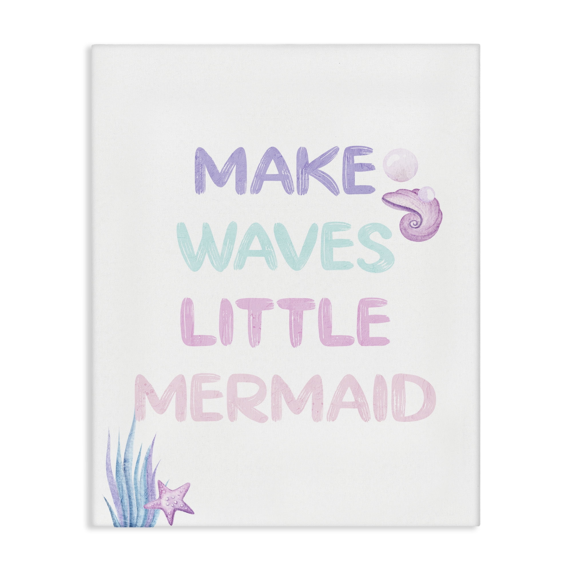 Make Waves Little Mermaid Canvas Wall Art, design by Kim Allen ...