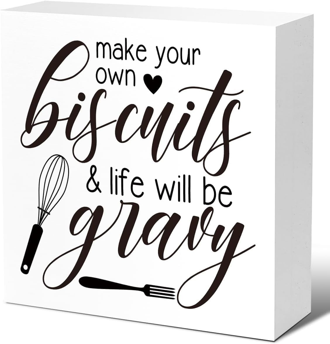 Make Your Own Biscuits Kitchen Sign Decor,Funny Kitchen Wood Block ...