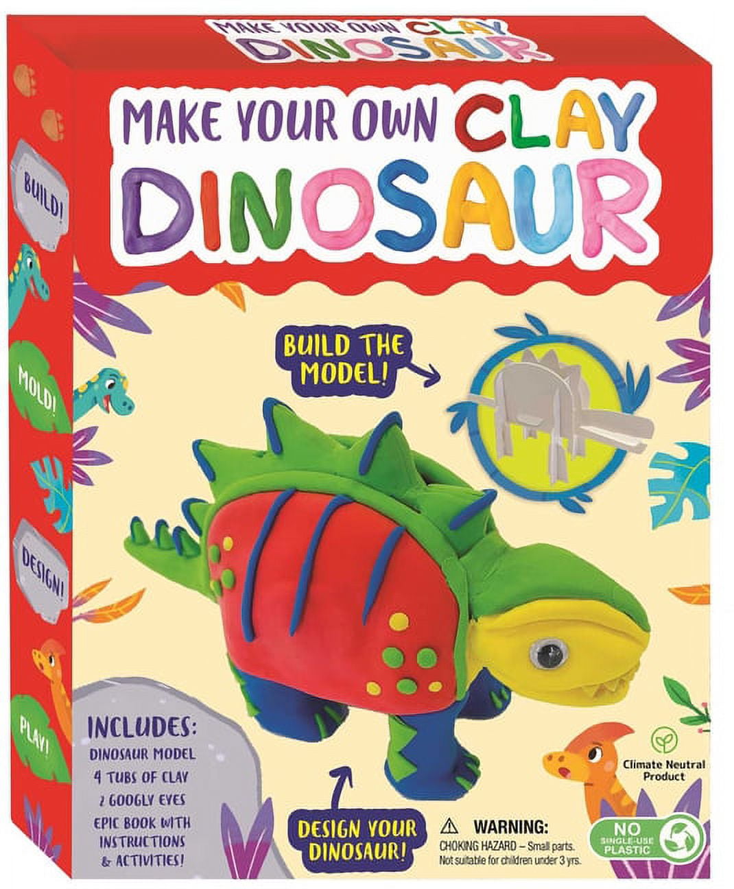 Make Your Own Clay Dinosaur: Craft Box Set for Kids, (Hardcover ...