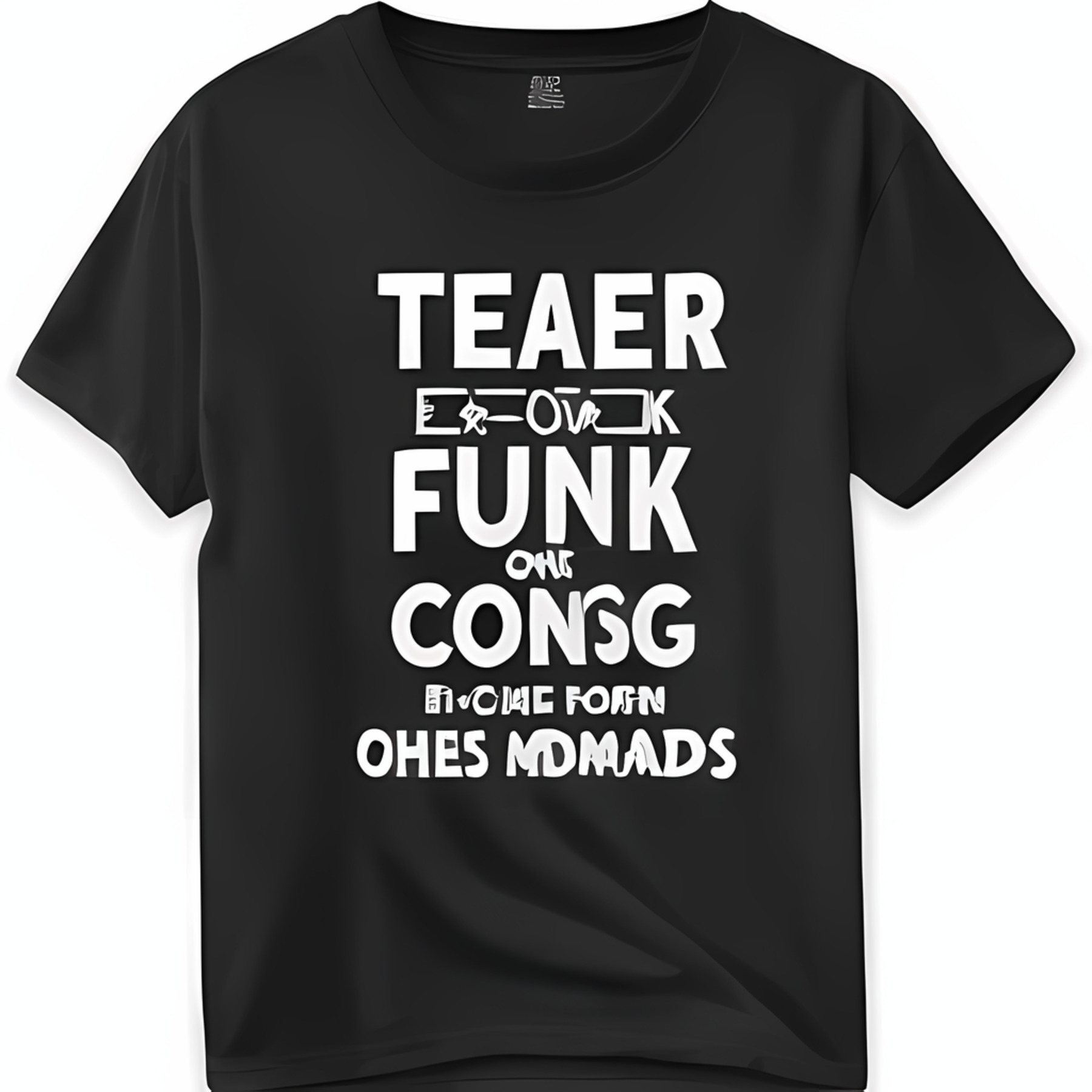 Make a Bold Statement with TEER Black T-Shirt Minimalist Typography ...