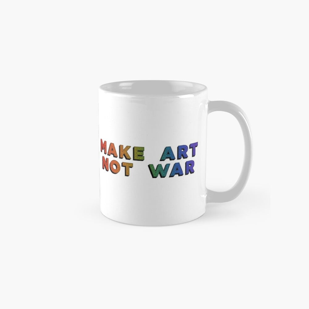 Make art not war - bold rainbow swirl Classic Mug - Walmart.com