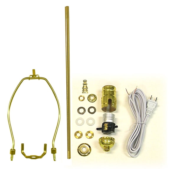 DIY Lamp Making or Repair Kit with Wiring Parts, Easy to Assemble ...