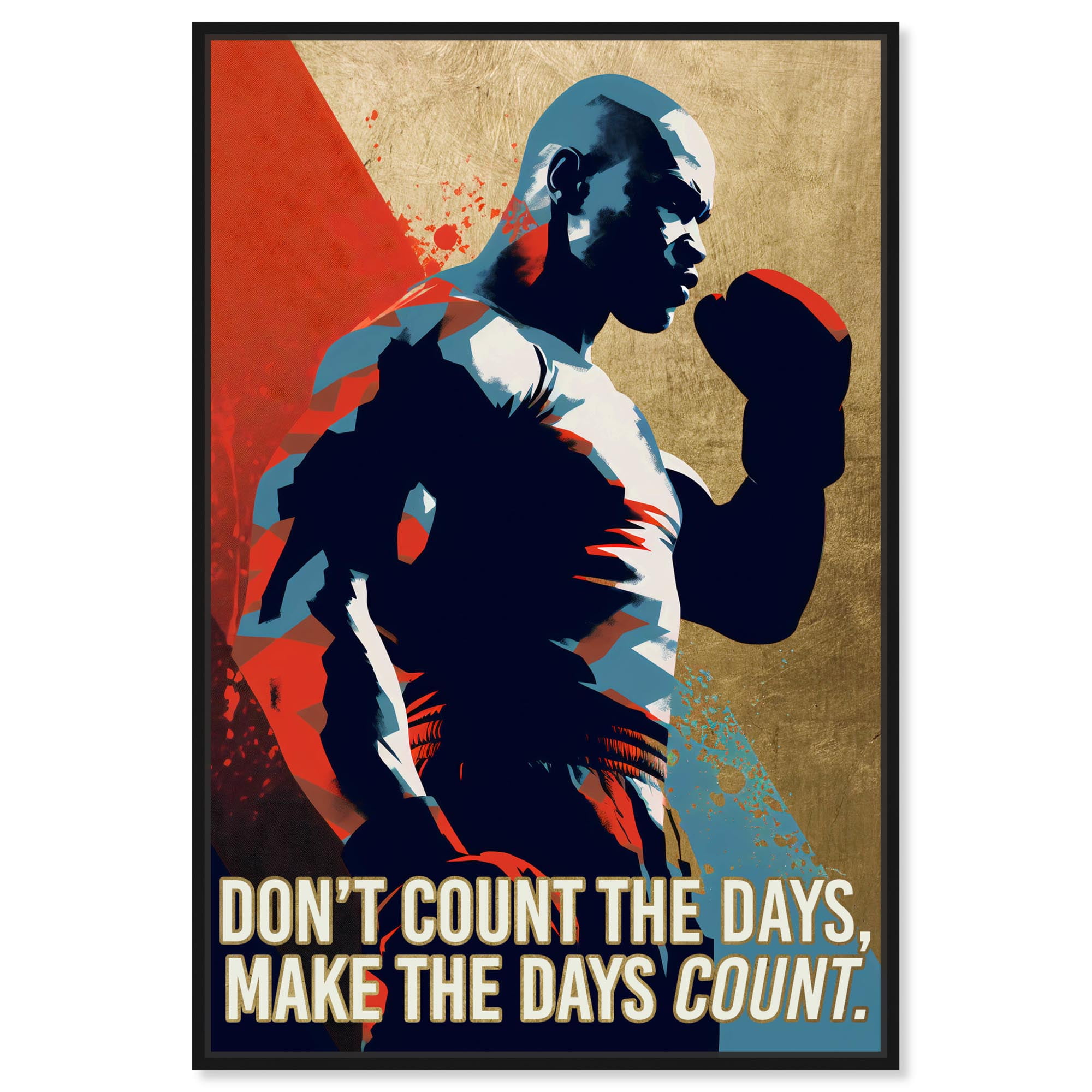 Make the Days Count Boxing Canvas Boxing Poster Art by Art Remedy ...