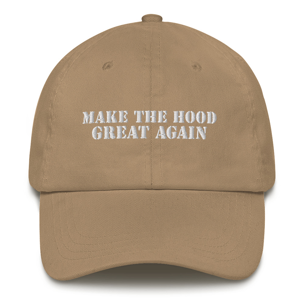 Make the hood great again, MAGA 2024 patriotic Trump fan Dad hat (Khaki ...