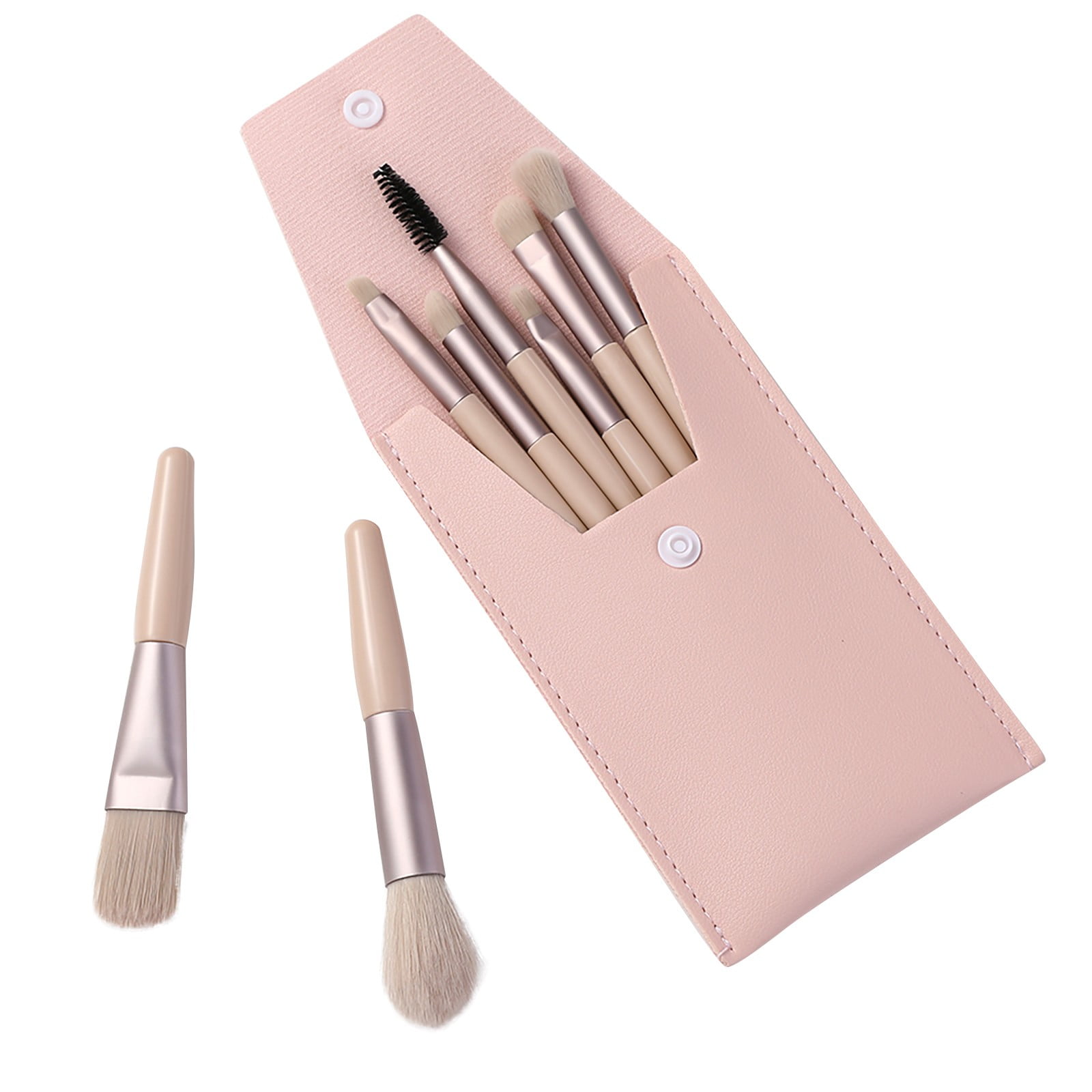 Make-up Brush Hair Set Wood Beauty Handle Mini Soft Tool Morandi 8 ...