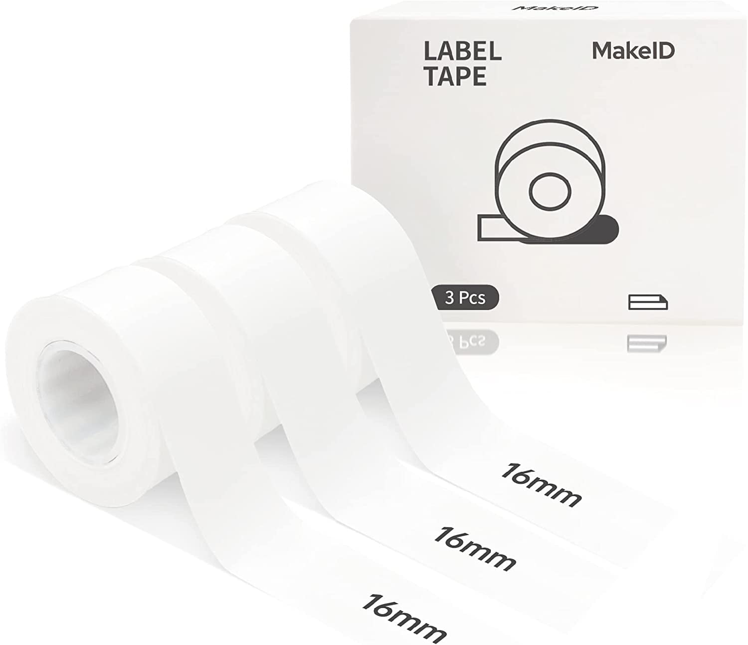 MakeID Waterproof Label Maker Tape, Machine Compatible, 0.63x157 inch ...