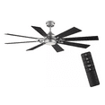 Makenna 60 in. Indoor/Outdoor Galvanized Ceiling Fan with Integrated ...