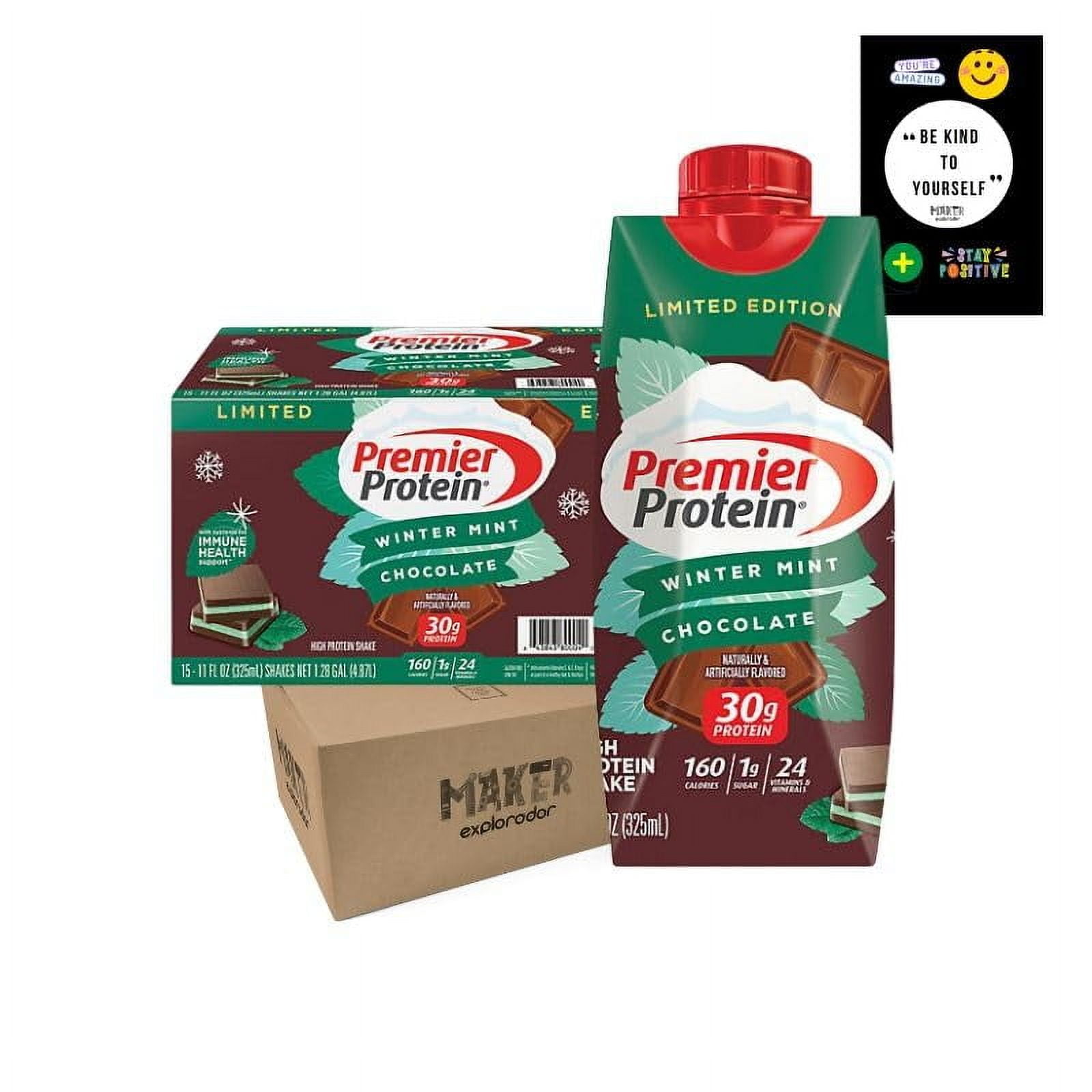 Maker Explorador Premier Winter Mint Chocolate 15 packs Drink Protein ...