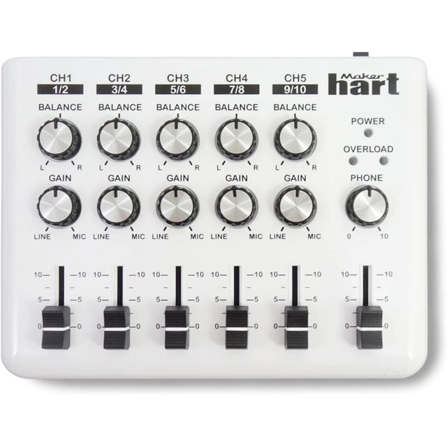 Maker Hart LOOP MIXER - Portable Audio Mixer with 5 Channel stereo ...