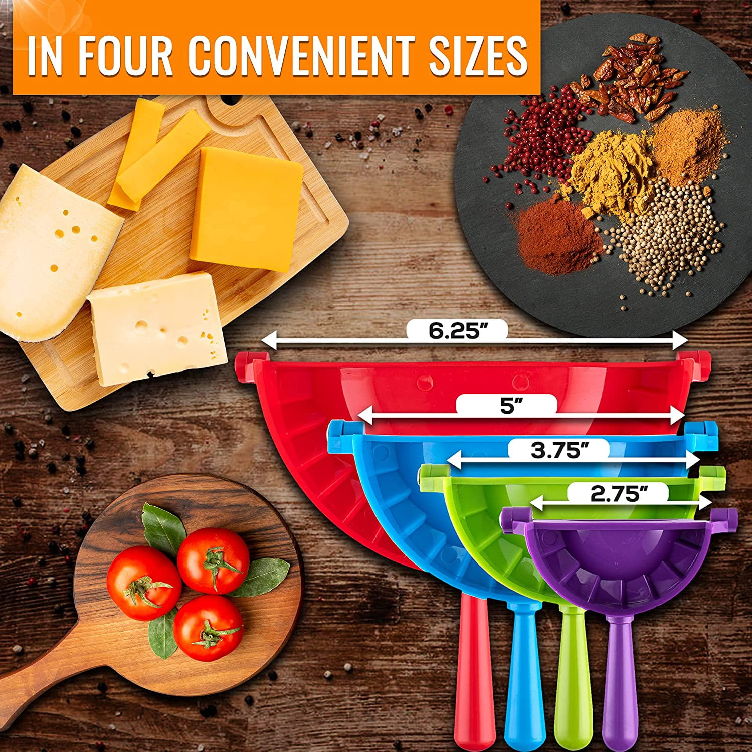 Maker Kit, Set of 4 - Mold Ravioli, Empanadas, Momos, Gyozas, Pot ...