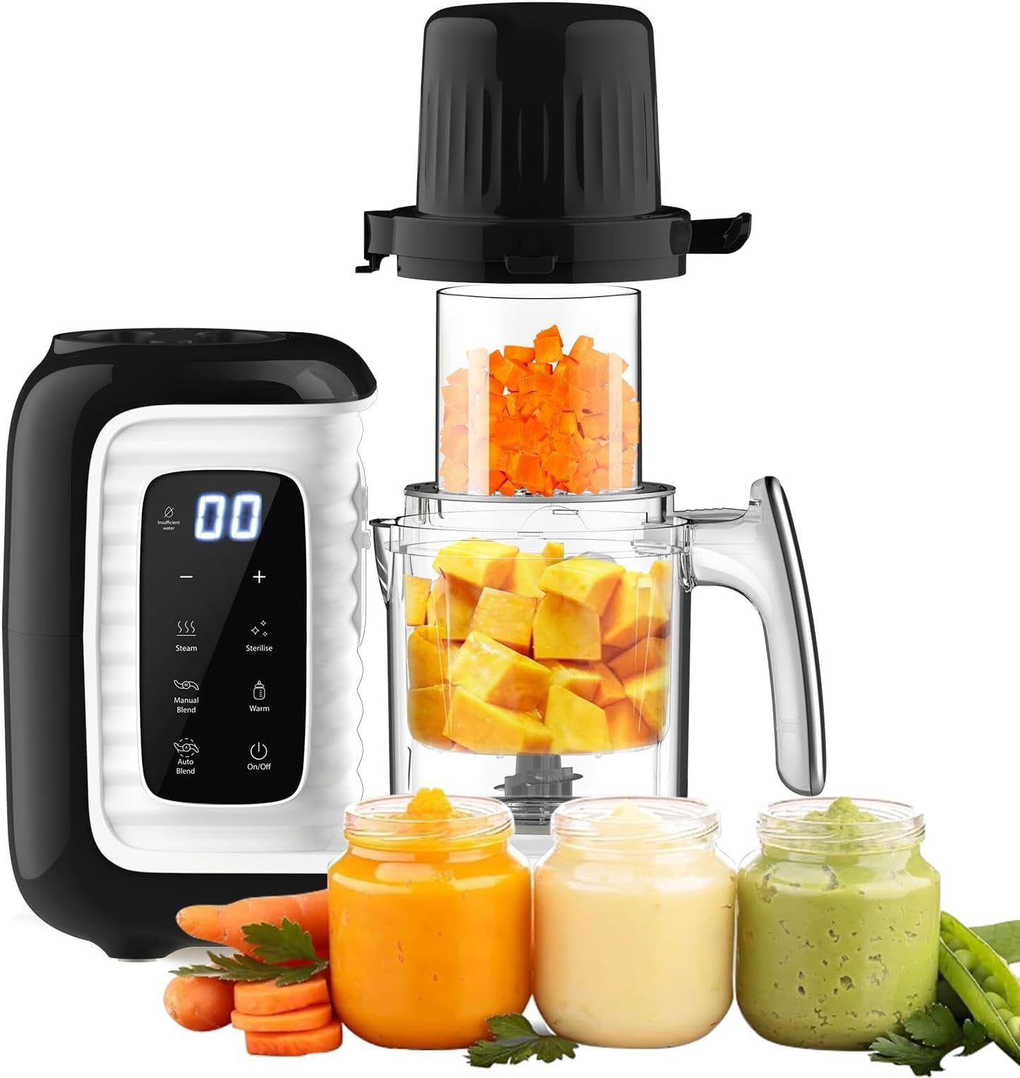 Maker, Multifunction Processor , Steamer and Puree Blender in-One, with ...