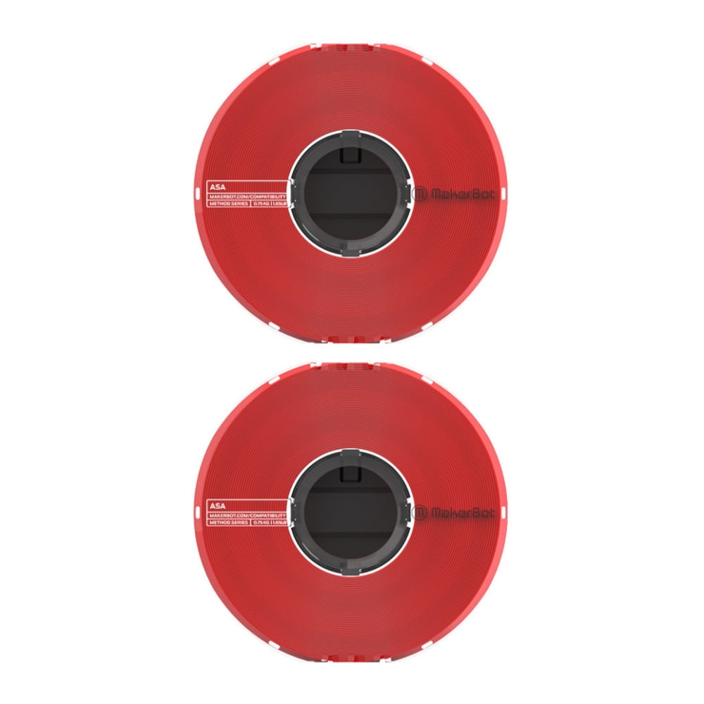 MakerBot ASA Filament Spool for Method X 3D Printer (Red, 0.65kg/1.43lb ...