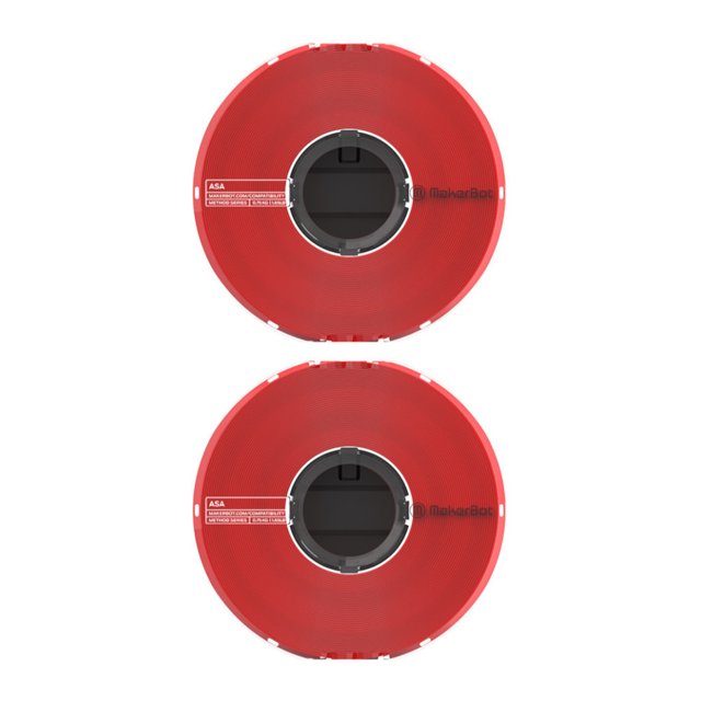 MakerBot ASA Filament Spool for Method X 3D Printer (Red, 0.65kg/1.43lb ...