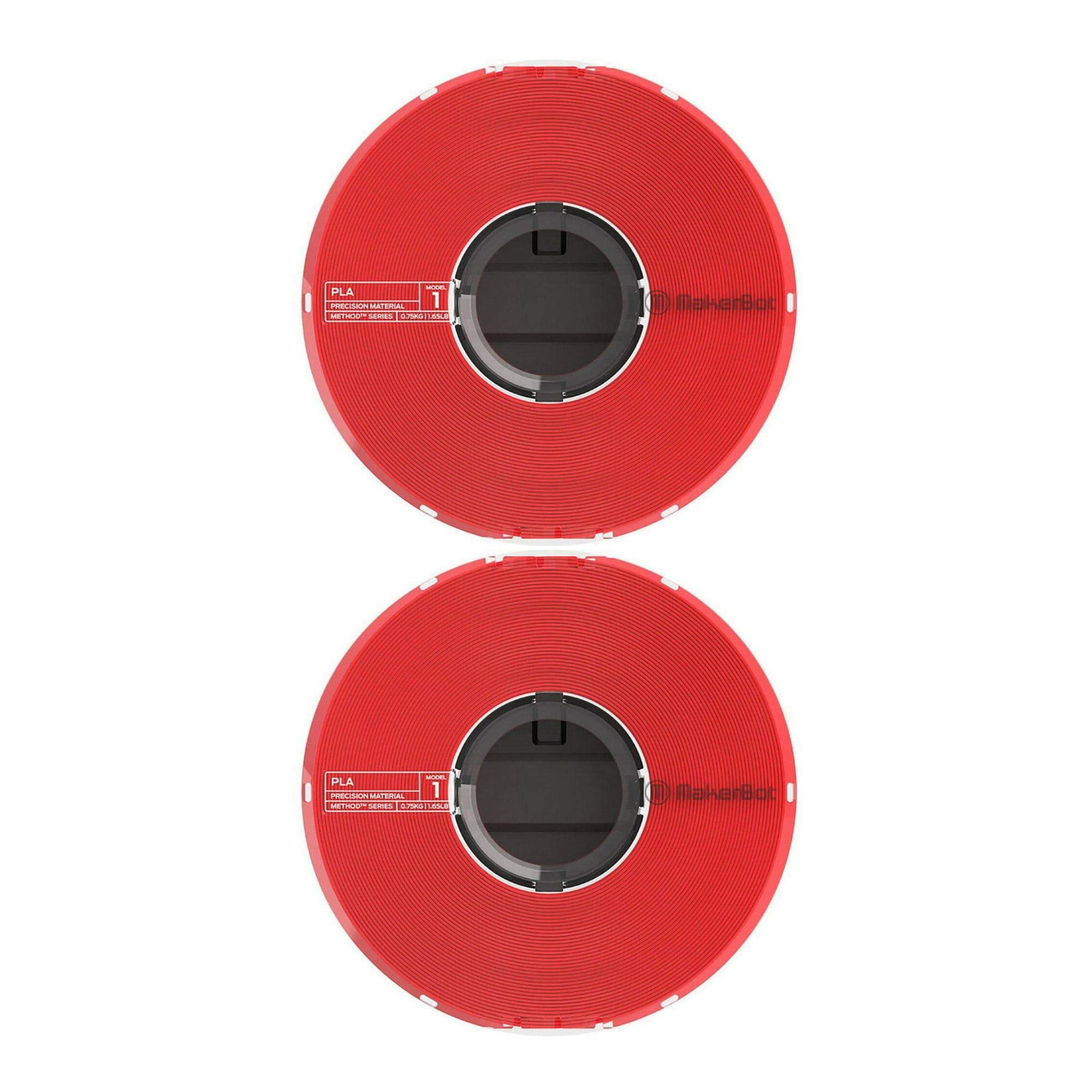 MakerBot PLA Filament Spool for Method 3D Printer (True Red, 1.65lb, 2 ...