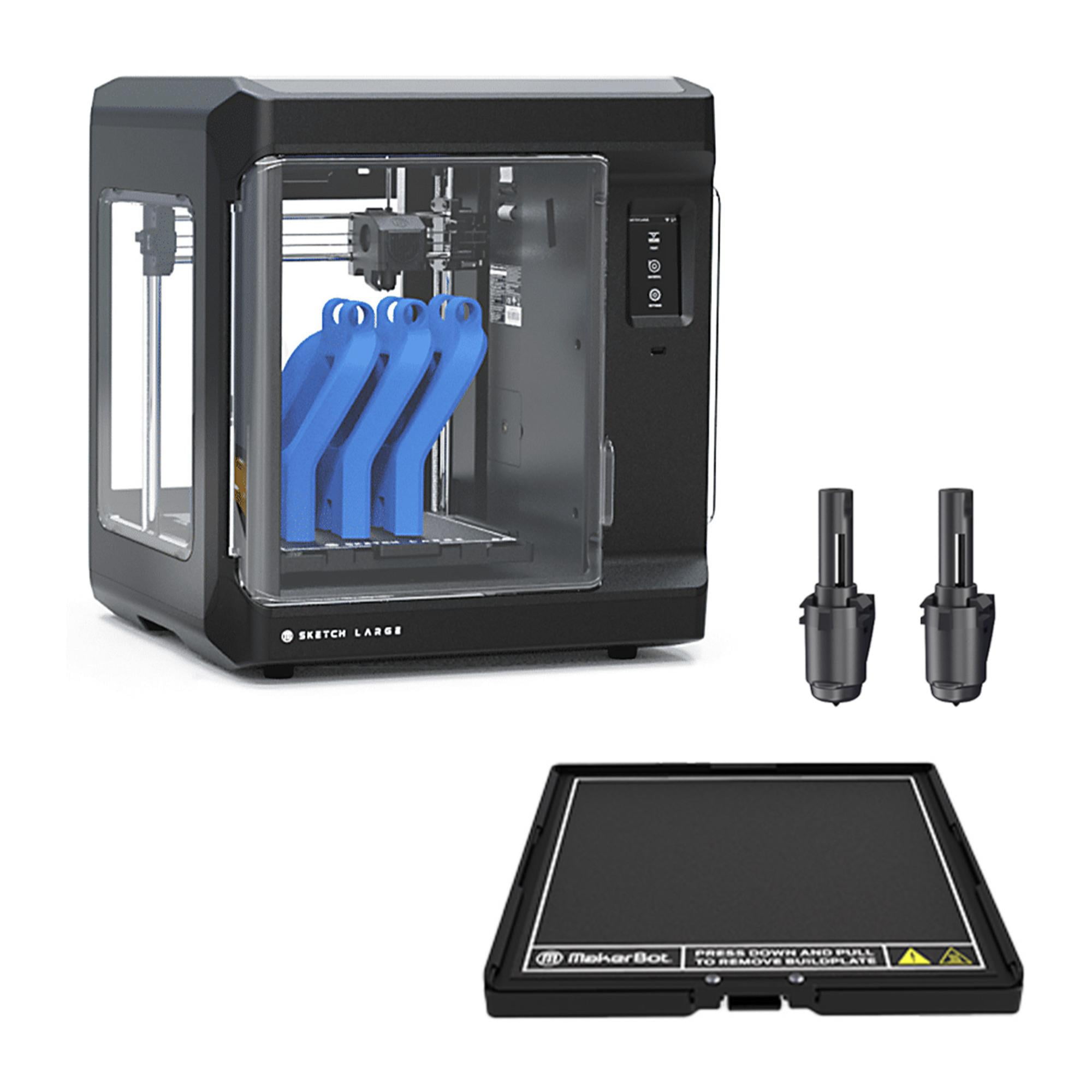 MakerBot Sketch Black Large 3D Printer with Build Plate and Extruder (2 ...