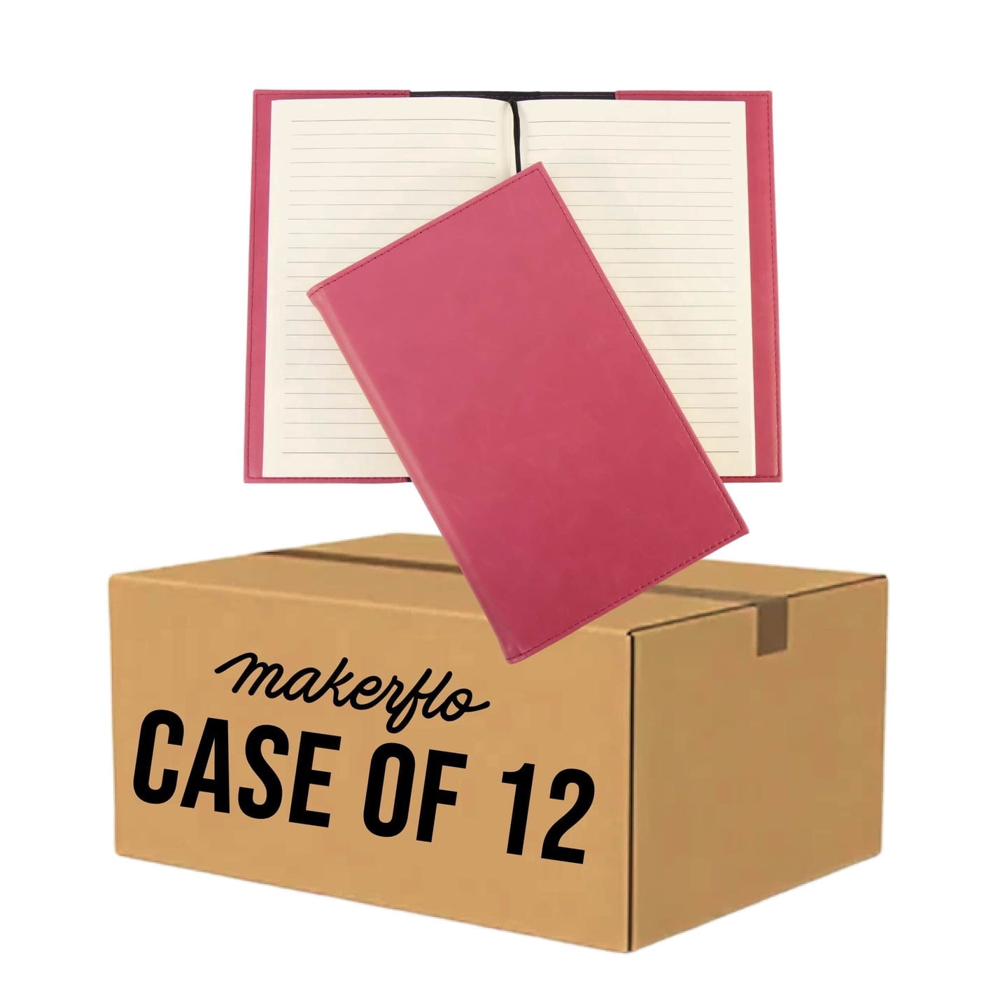 MakerFlo Laserette Refillable Journal, 8.75 x 5.5 in, Vegan Leather ...