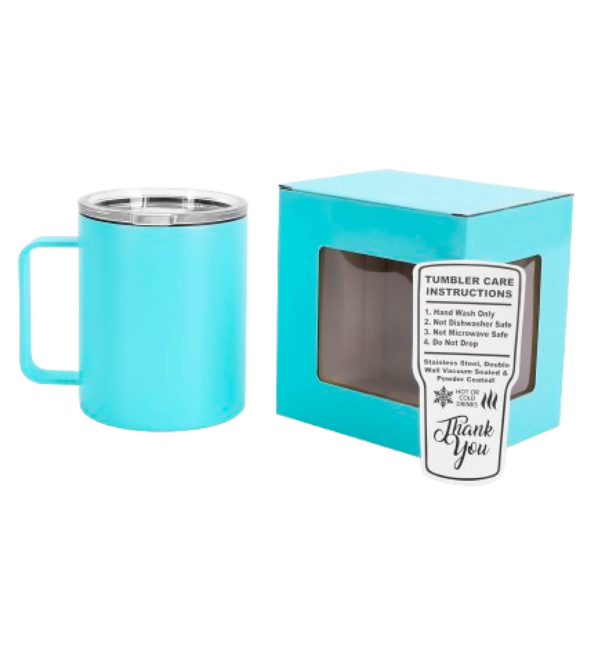 Makerflo 12 oz Powder Coated Camper Mug, Ideal for DIY Crafts- Laser ...