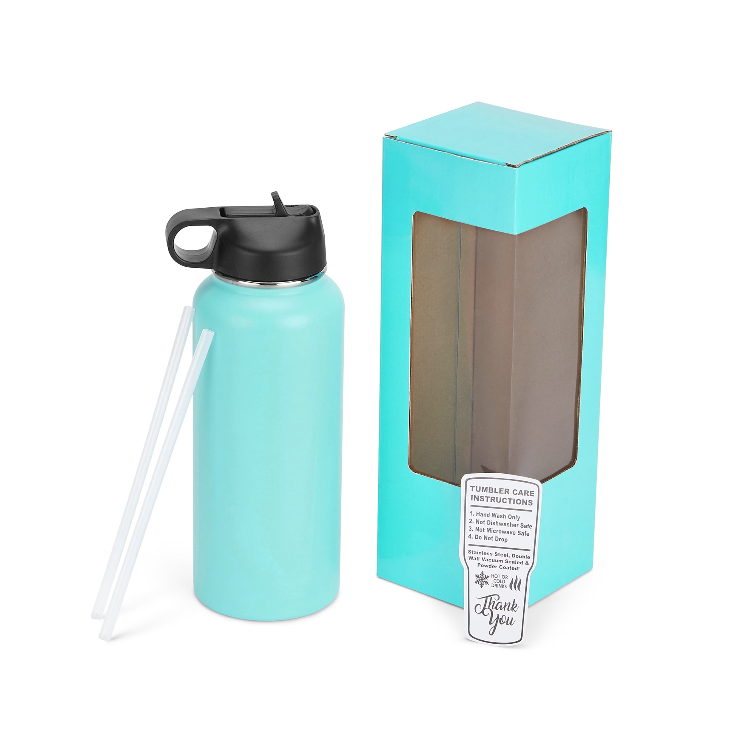 Makerflo 32 oz Teal Hydro Powder Coated Tumbler (25 Pack) Ideal for DIY ...