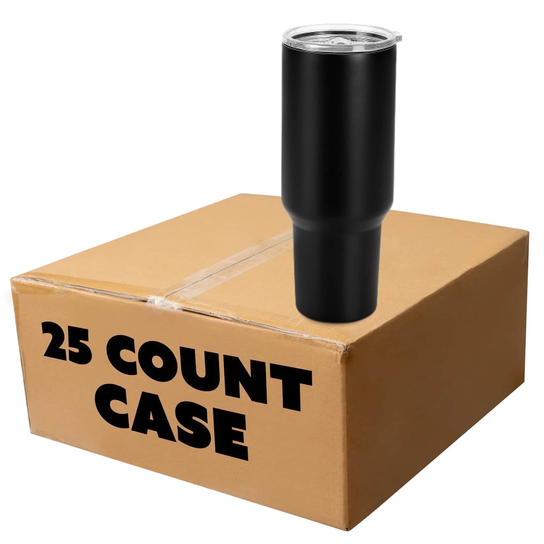 Makerflo 40 oz Black Powder Coated Tumbler Pack of 25, Ideal for DIY ...