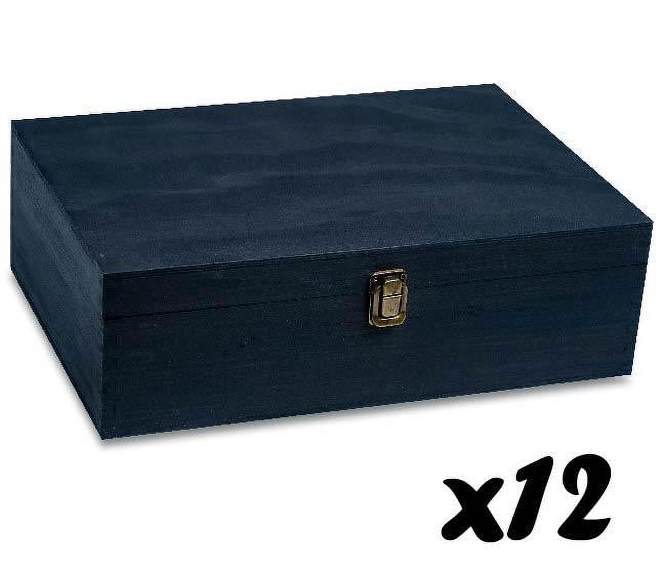 Makerflo Black Color Pine Wood Memory Box (12 Pcs) - XL Size - Walmart.com