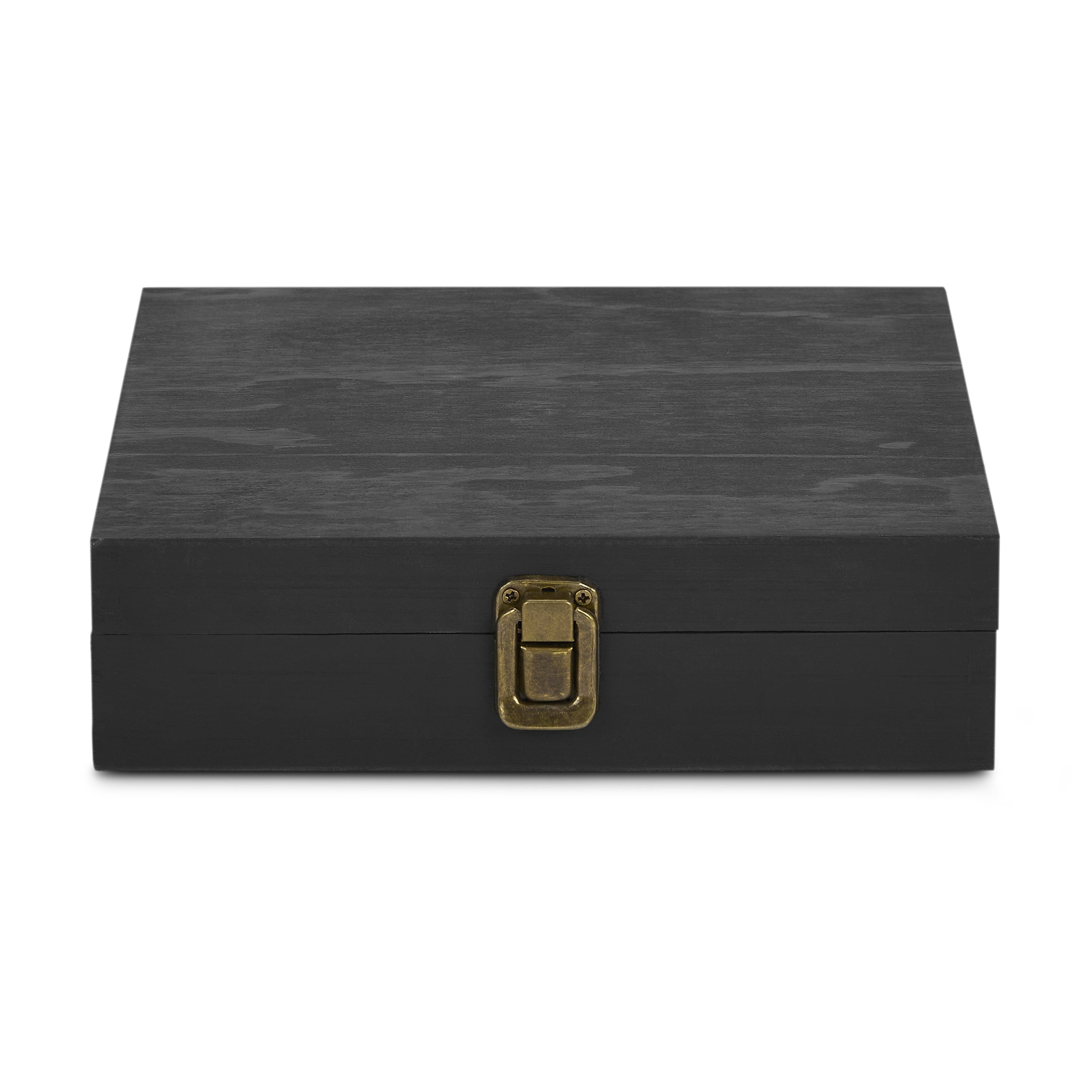 Makerflo Black Pine Wood Cigar Box - Pack of 1, Ideal for Craft - Laser ...