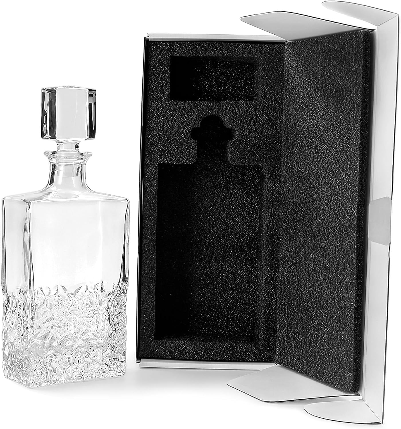 Makerflo Customizable 24 oz Whiskey Decanter with Airtight Stopper Pack ...