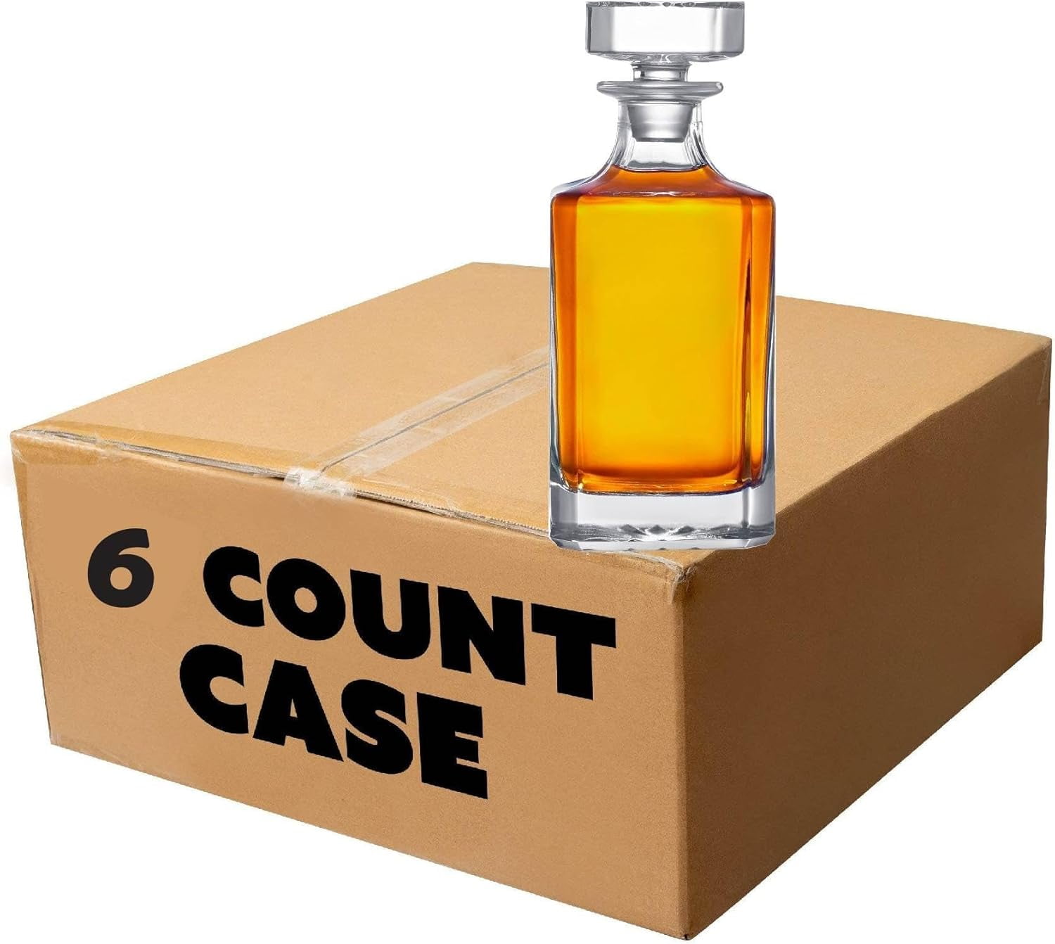 Makerflo Customizable 25 oz Whiskey Decanter with Airtight Stopper Pack ...