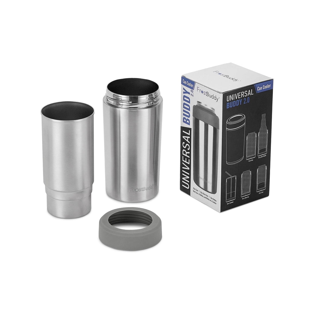 Makerflo Universal Stainless Steel Can Cooler by Frost Buddy - Fits 12 ...