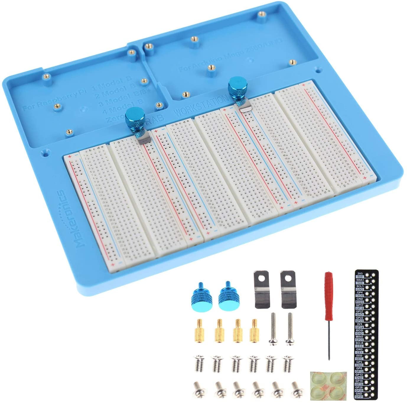 Makeronics 7 in 1 Blue RAB Holder and 3PCS 400 Points Solderless ...