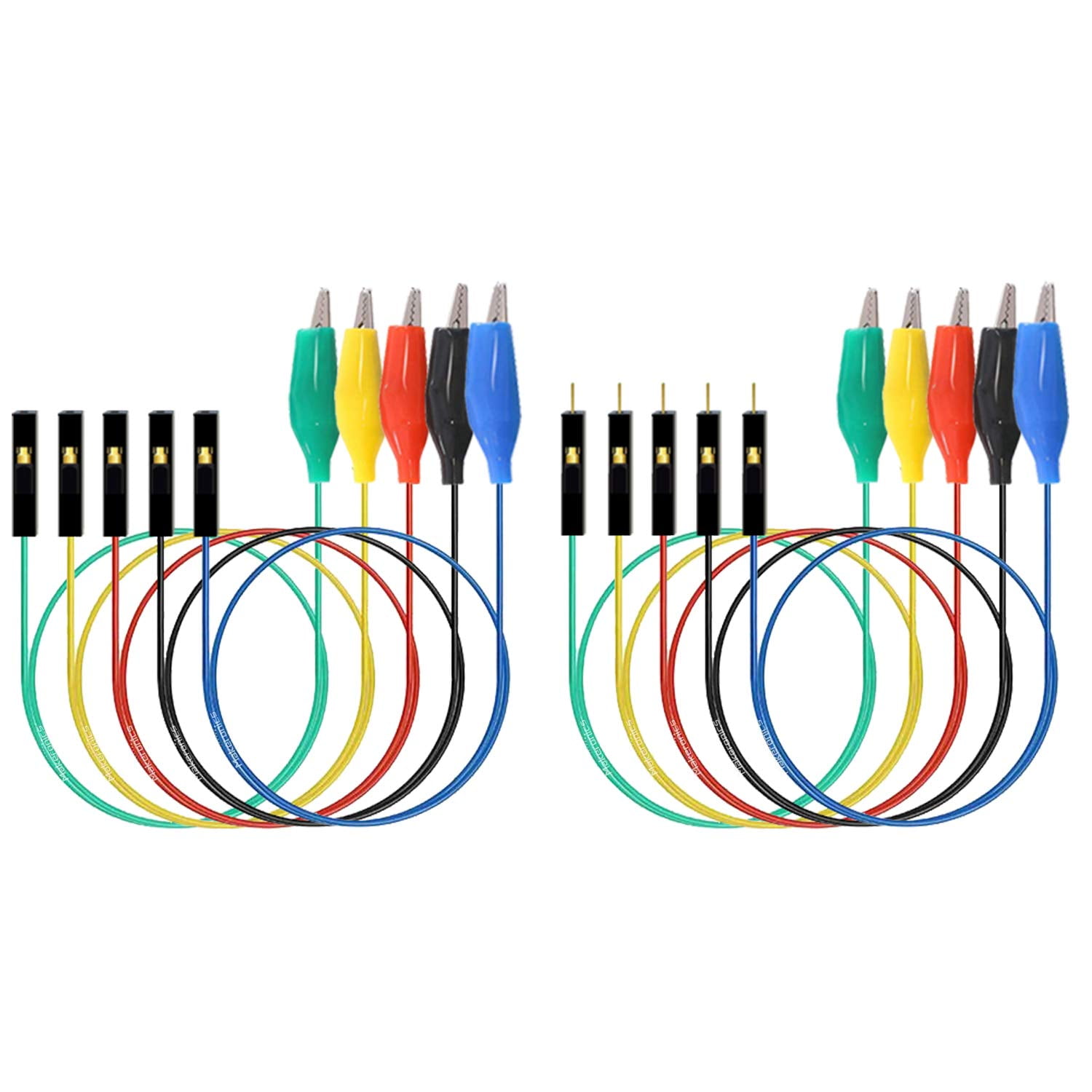 Makeronics Alligator Clip to Breadboard Jumper Wires, 10pcs 12 inch ...