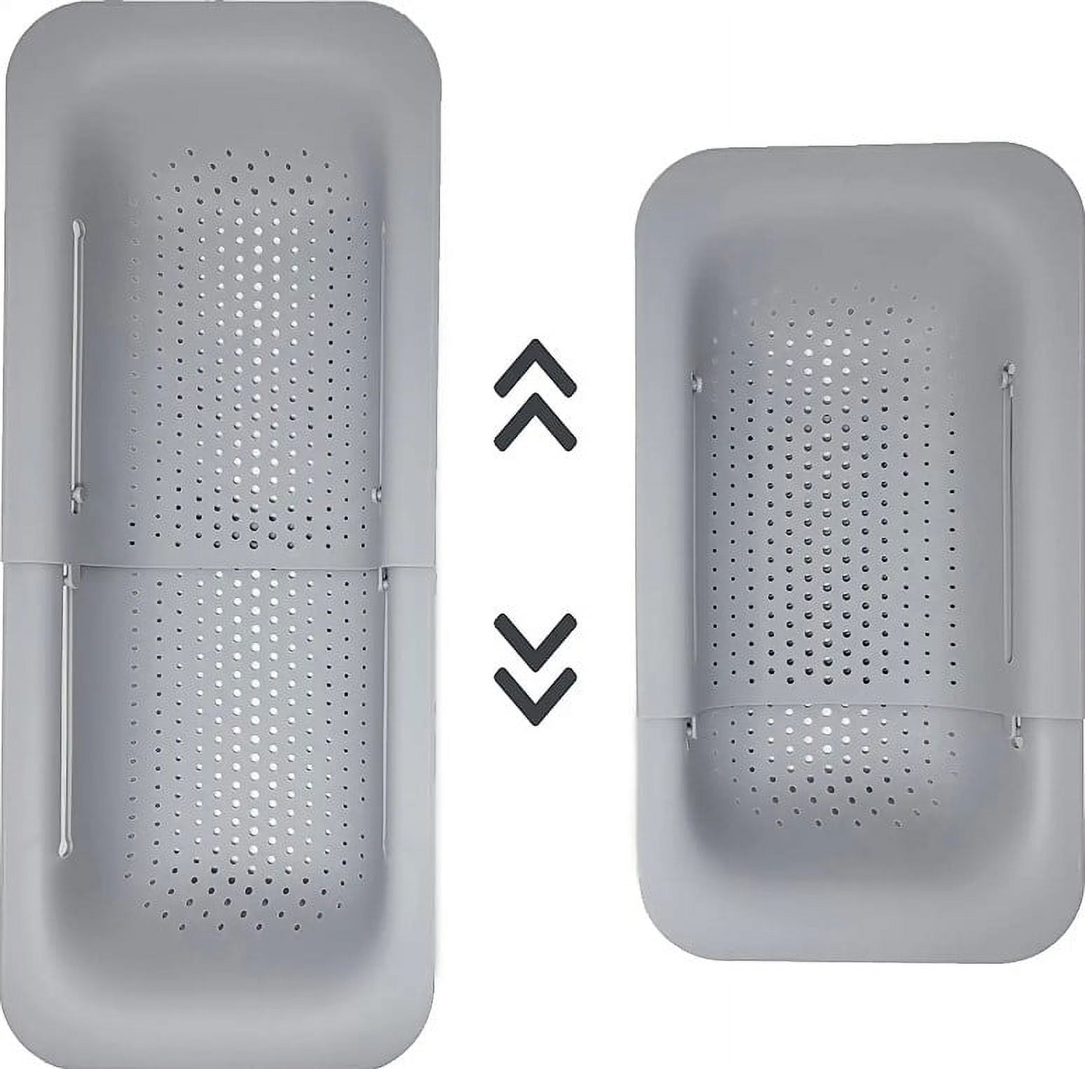 Makerstep Over the Sink Colander Strainer Basket, Expandable, Wash ...