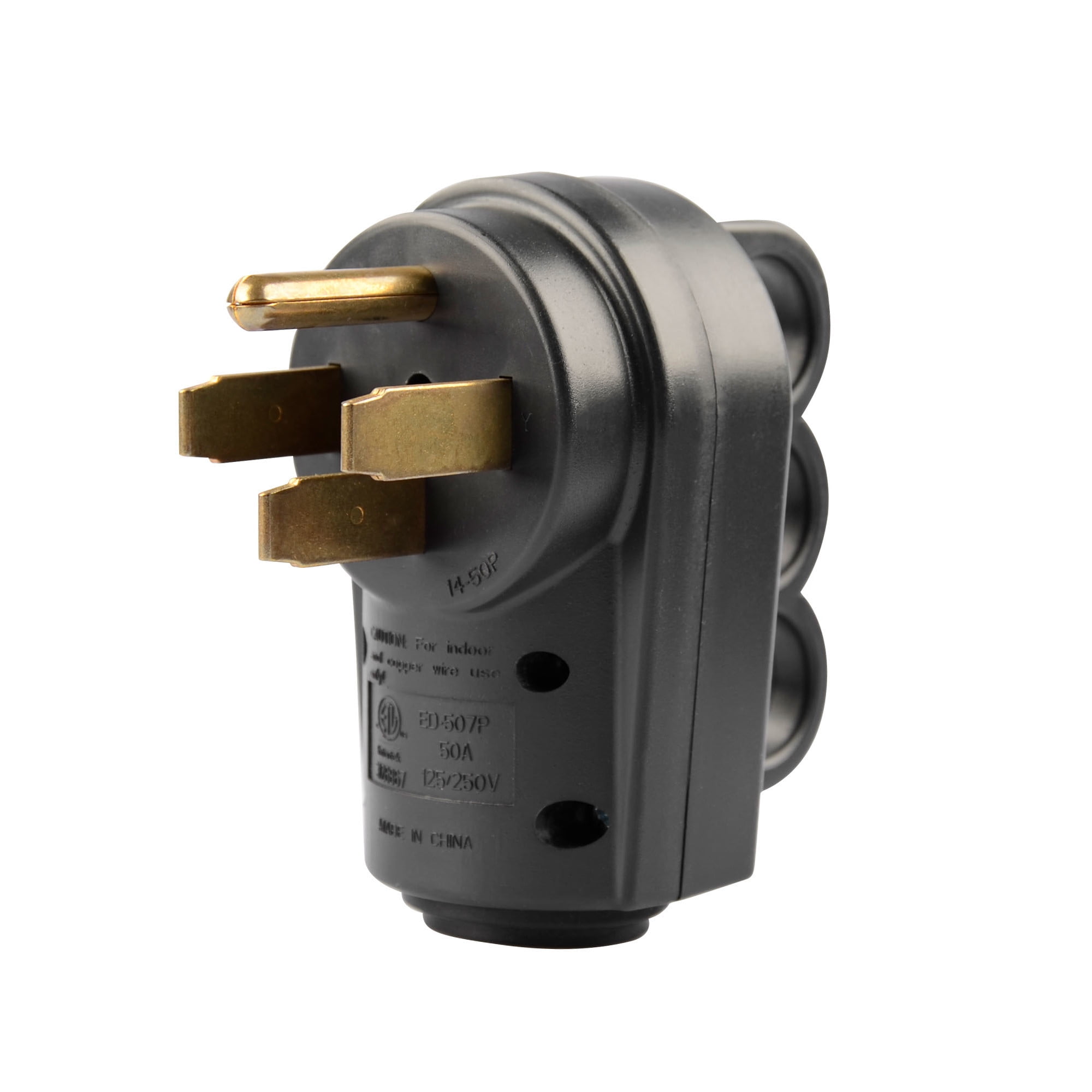 Makerz 50 Amp RV Plug - 125/250V, 50A Capacity - NEMA 14-50P - Walmart.com