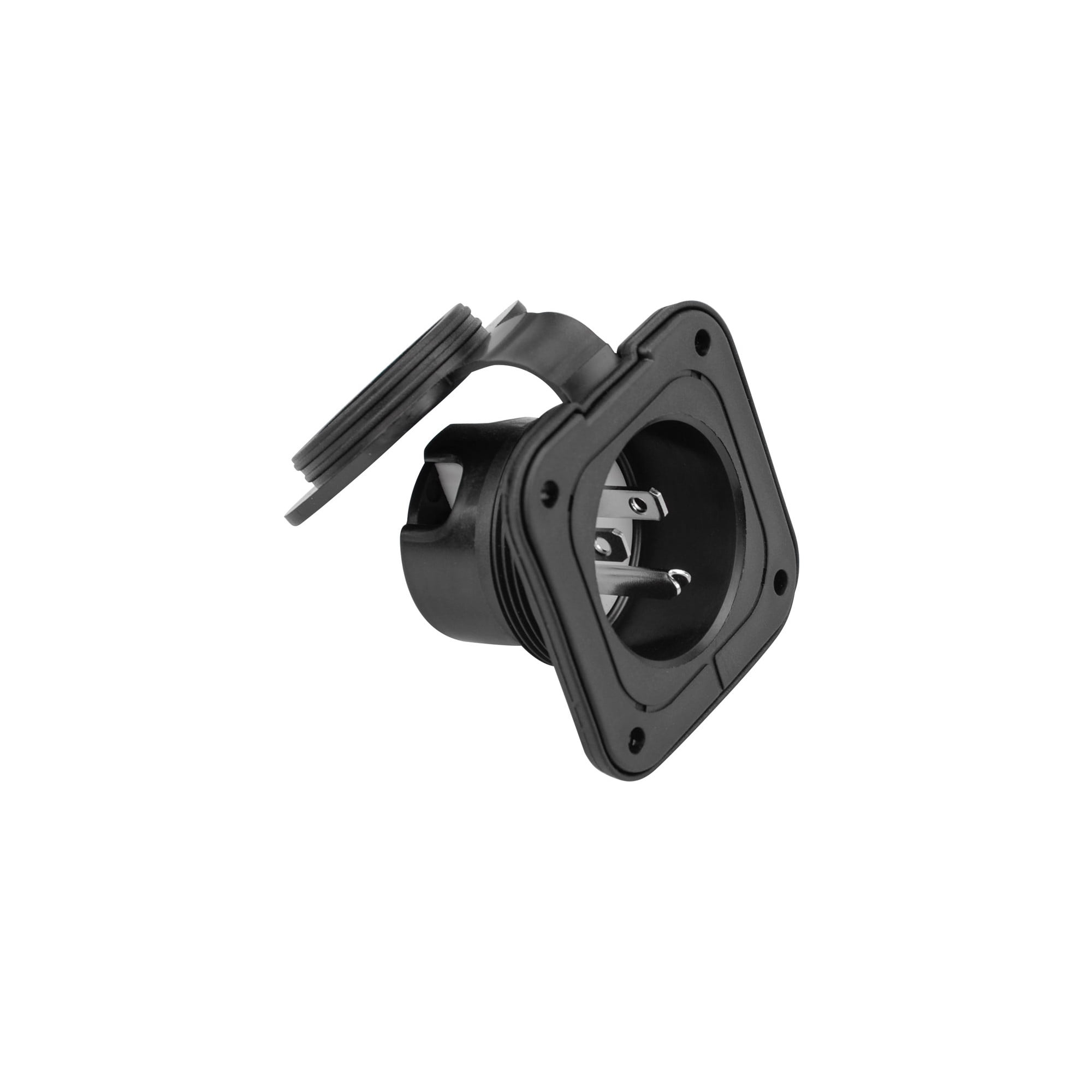 Makerz 0 94 15A Weatherproof RV Power Inlet - 1-3/4" Hole Size, Meets ...