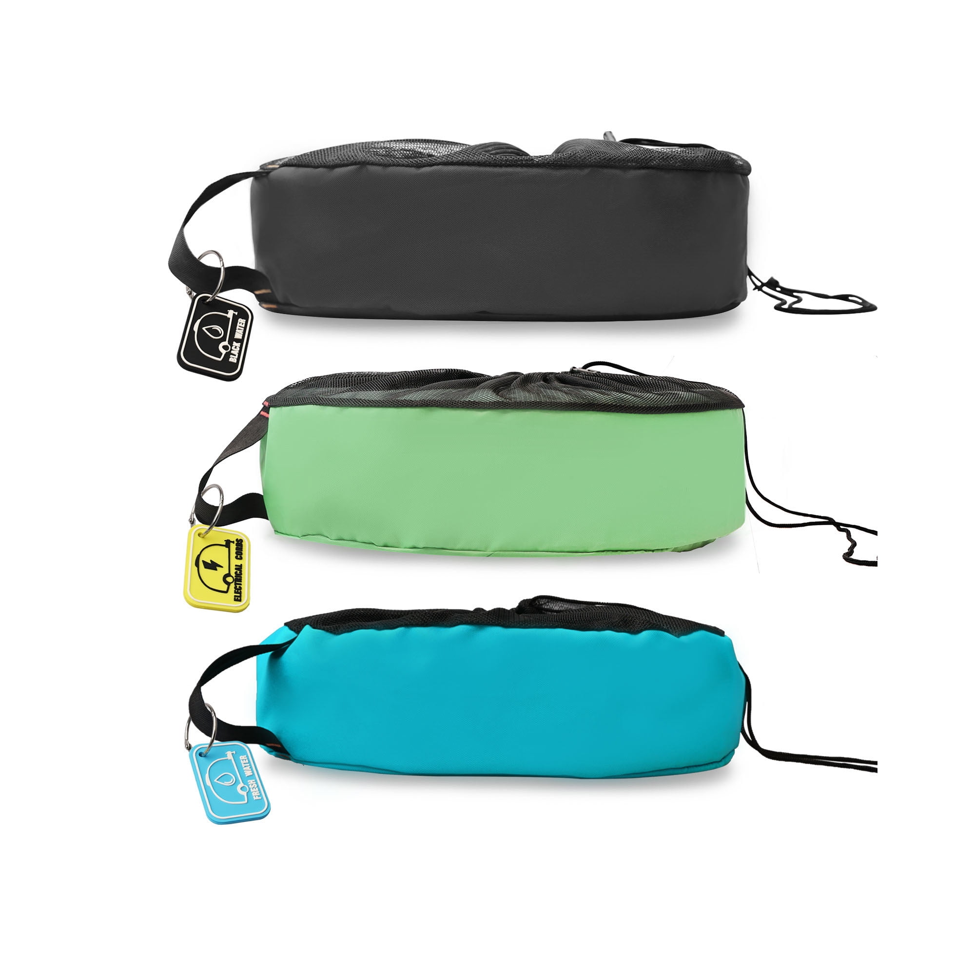 Makerz 214 Color-Coded Hose Storage Bag Set for RV Black Water and ...