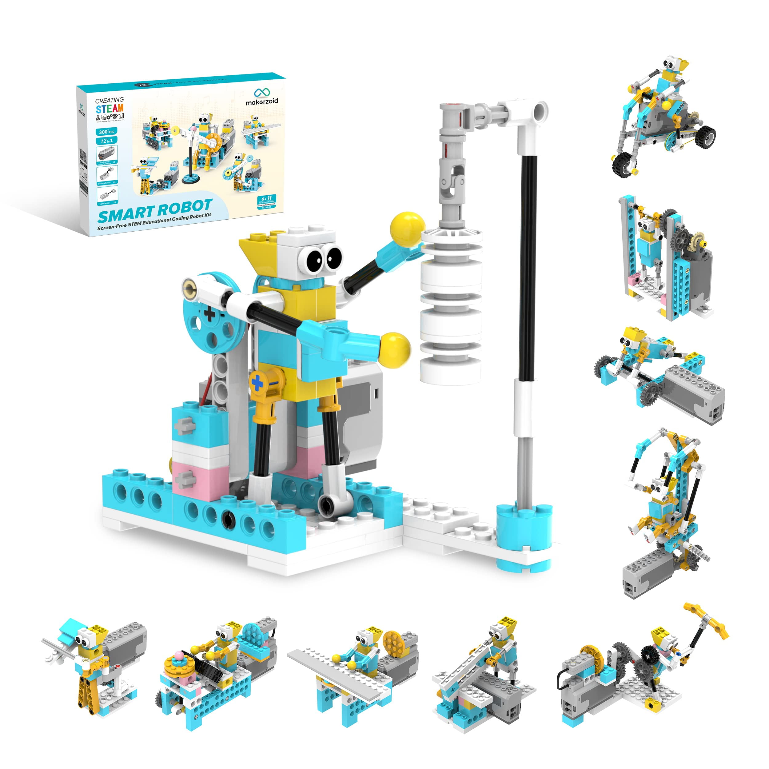 Makerzoid Robot Building Kits,72-in-1 RRF12 Educational Building ...
