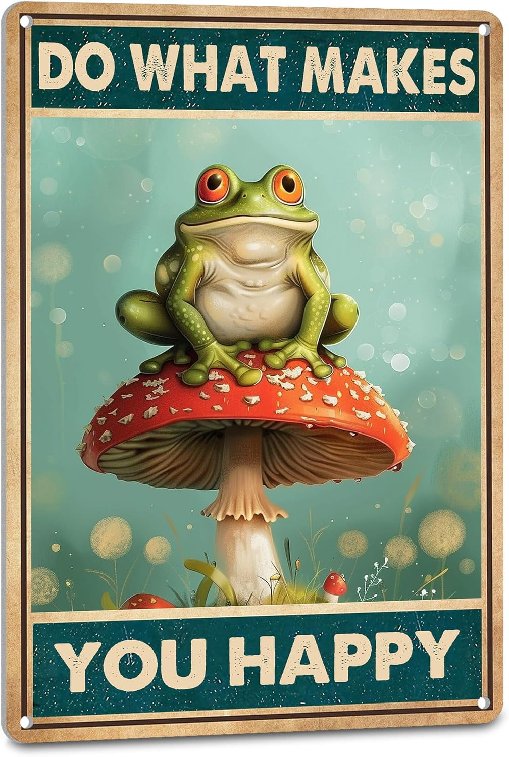 Do What Makes You Happy Frog Room Sign Vintage Metal Tin Signs Retro ...
