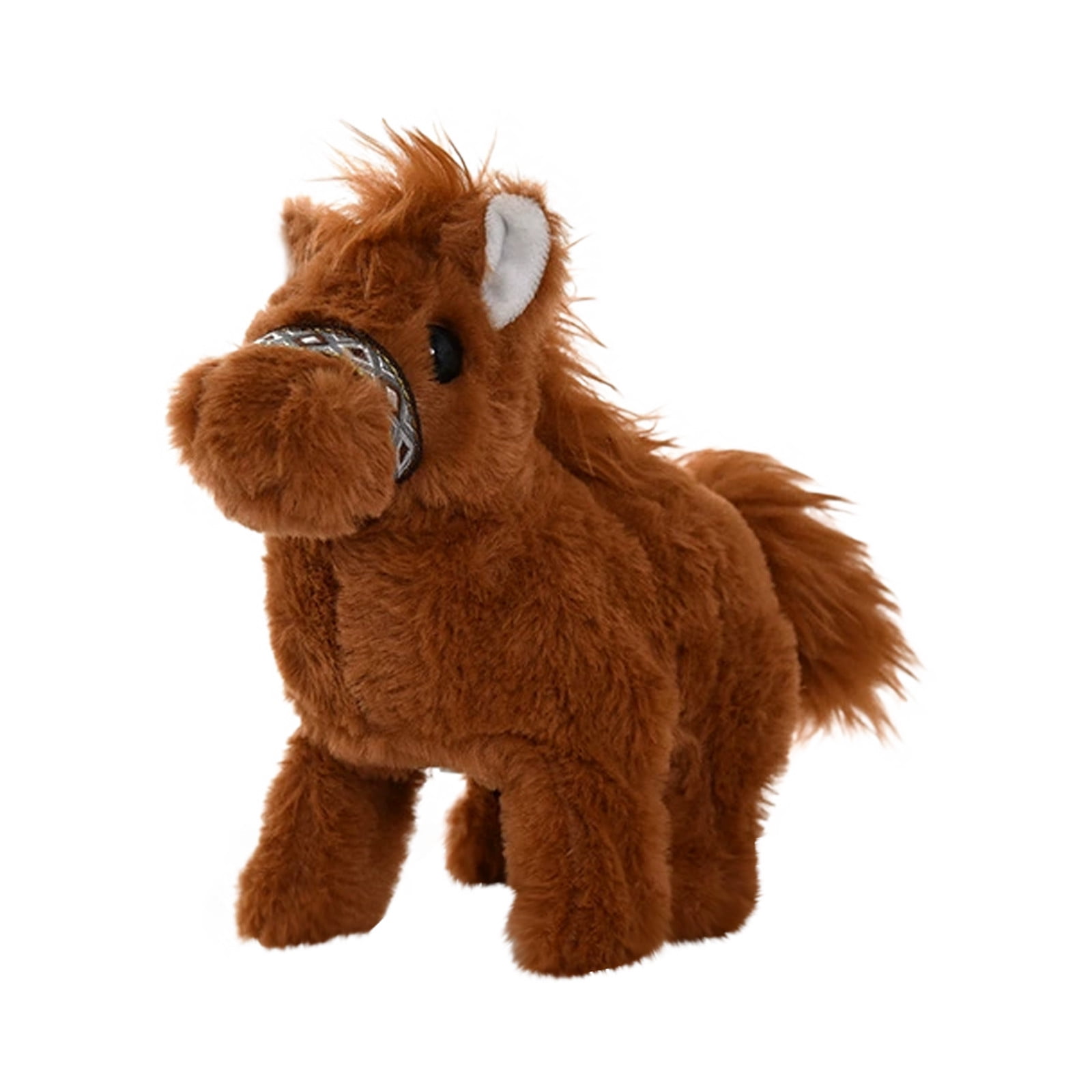 Makeship Ponypal Stuffed Doll, 7.8 Inch Walking & Wagging Tail Horse ...