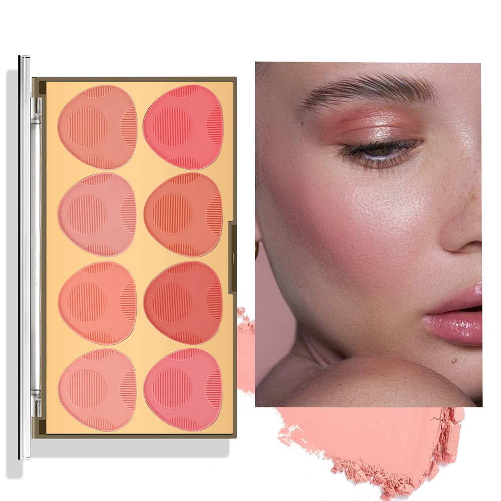 Makeup 8 Color Essence Blush Palette for Cheeks, Blush Palette Set ...