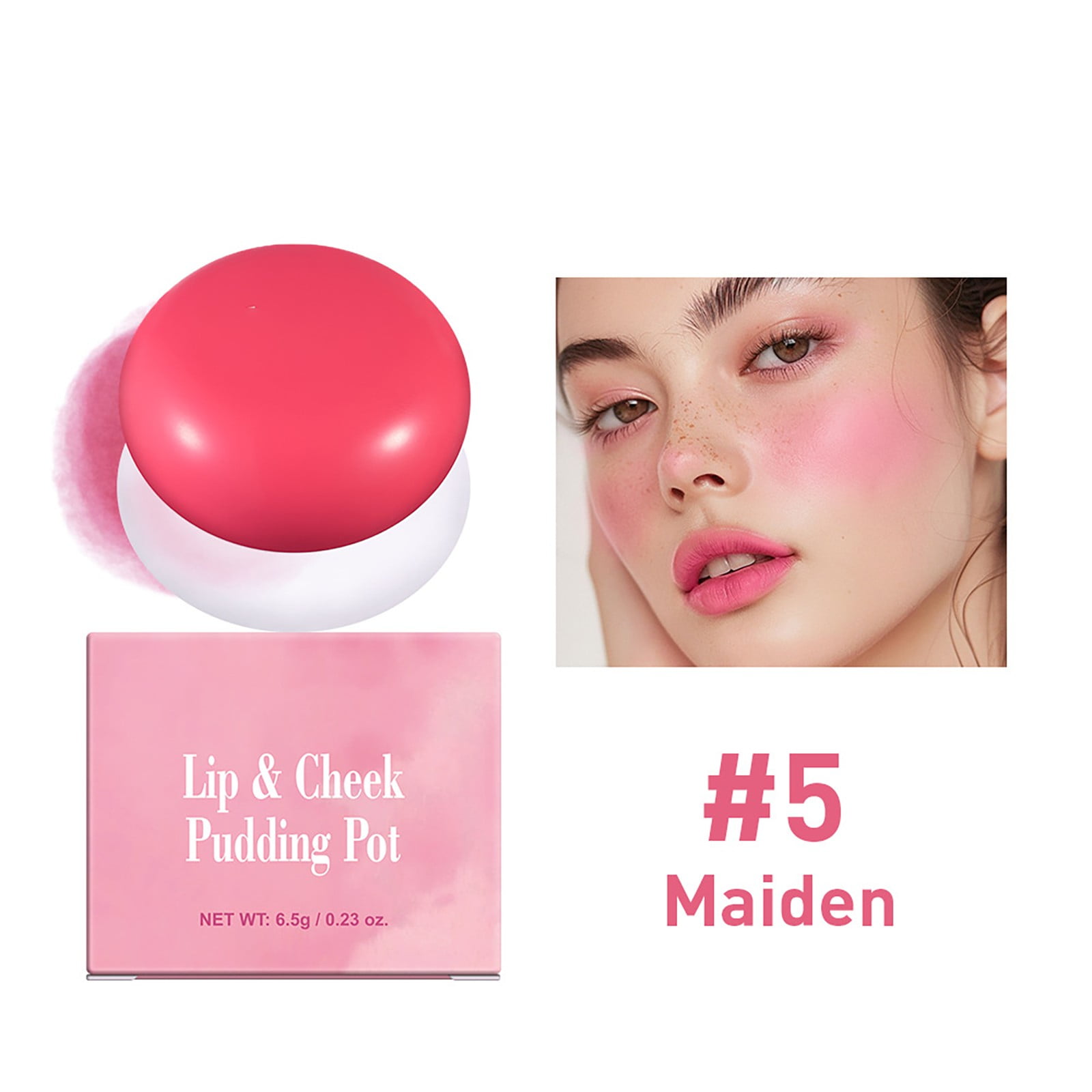 Makeup April Deals｜Bakdue Lip and Cheek Blurry Pot Four Color Lip Clay ...