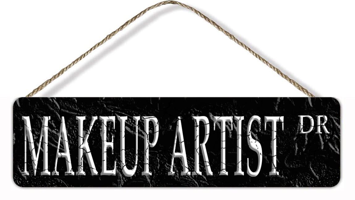 Makeup Artist Dr Street Wooden Hanging Sign Plaque With Rope Wall Home ...