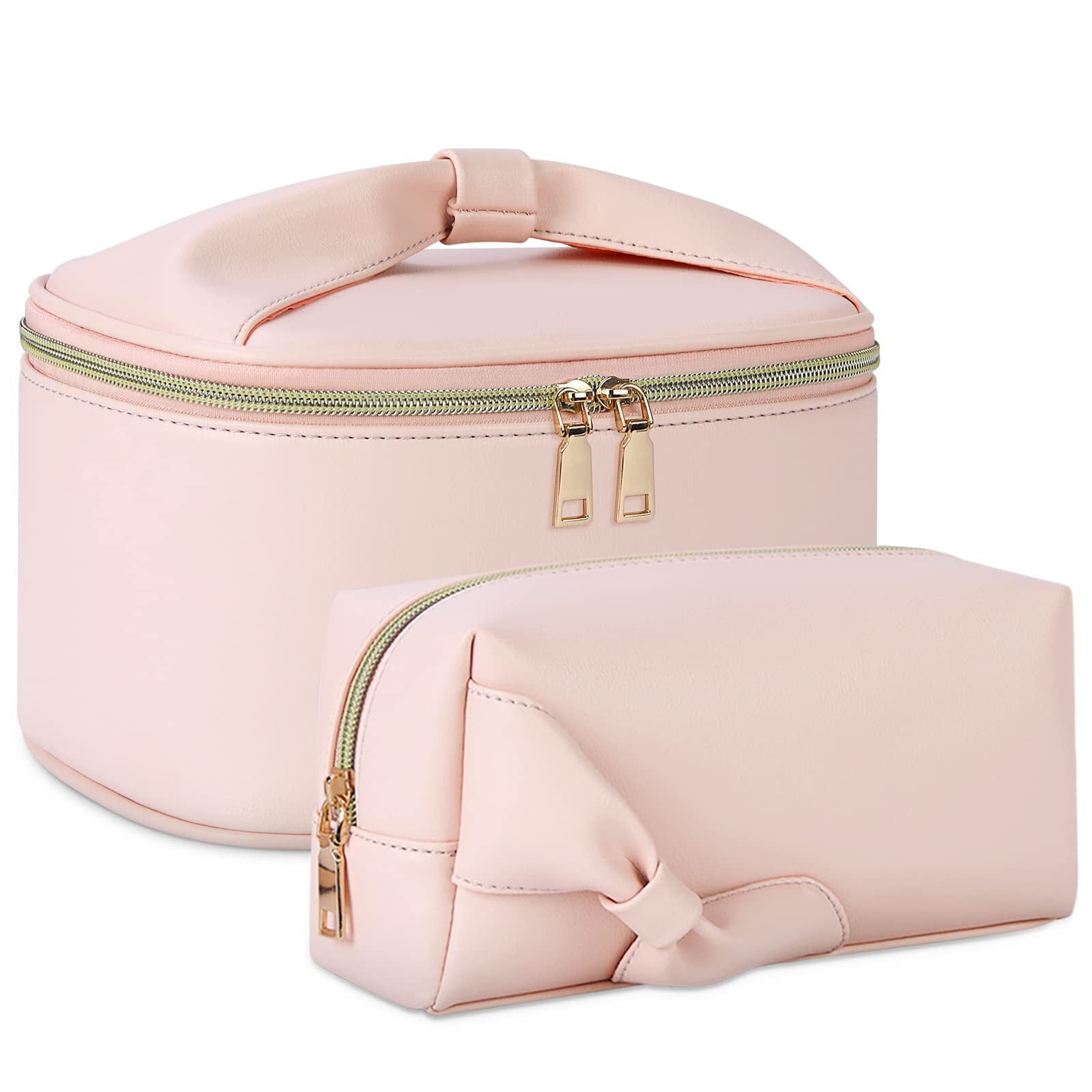 Makeup Bag 2 Pcs Cosmetic Bag Waterproof Large Make Up Bag for Travel ...