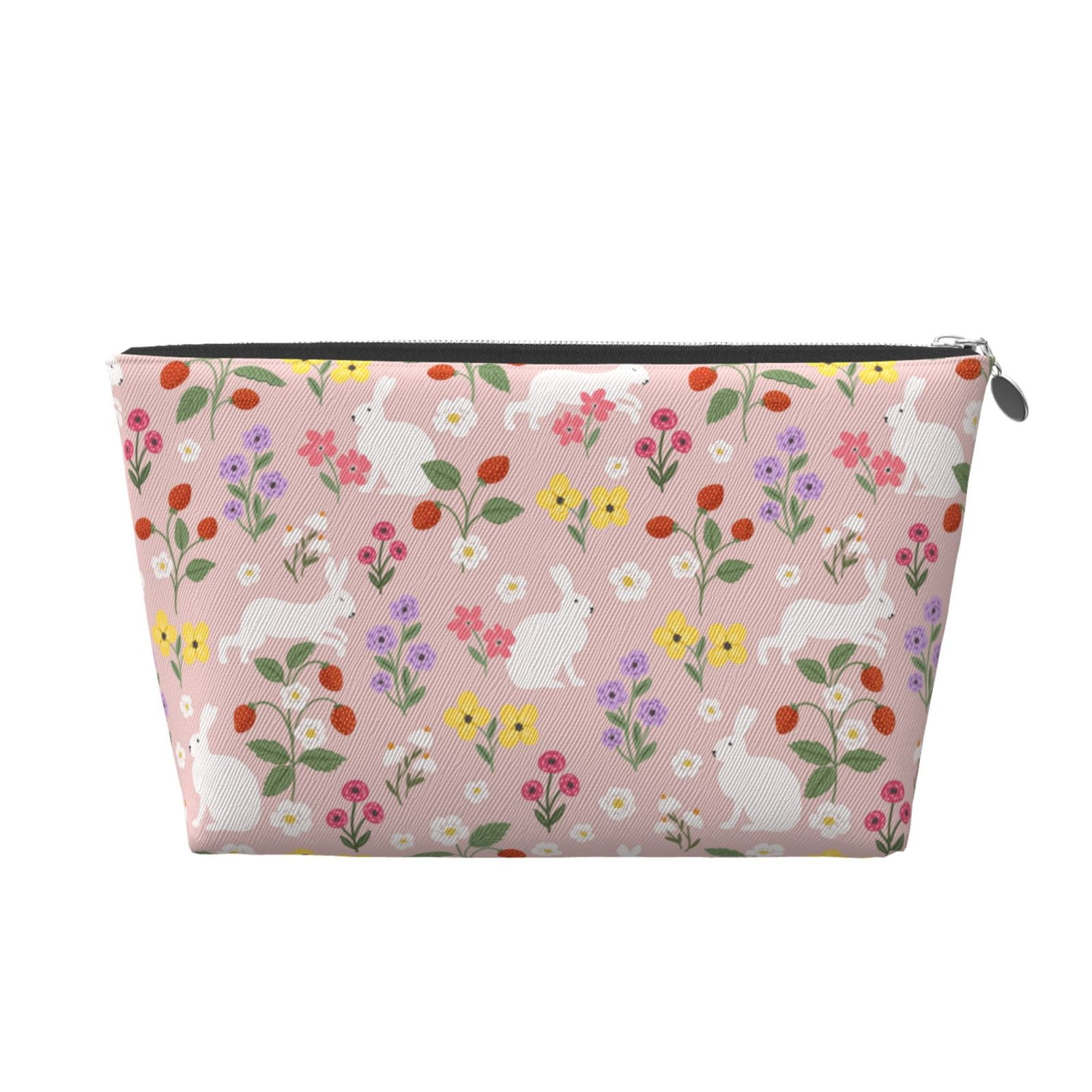 Makeup Bag - Cartoon Cute Rabbit Flower_A Cosmetic Bag Portable Travel ...