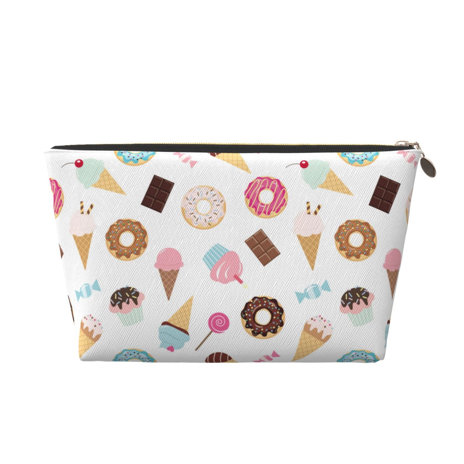 Makeup Bag - Cartoon Donut Ice Cream Candy Cosmetic Bag Portable Travel ...