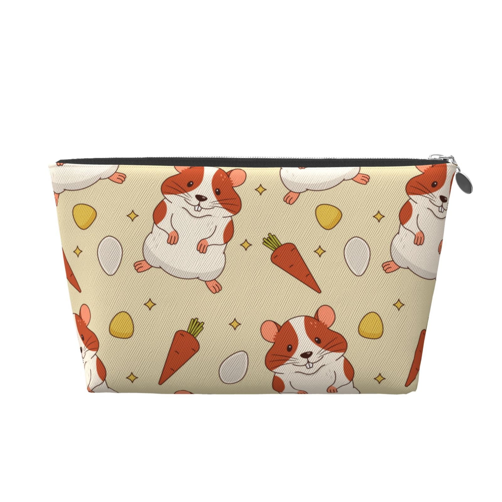 Makeup Bag - Radish Cartoon Cute Hamster Cosmetic Bag Portable Travel ...