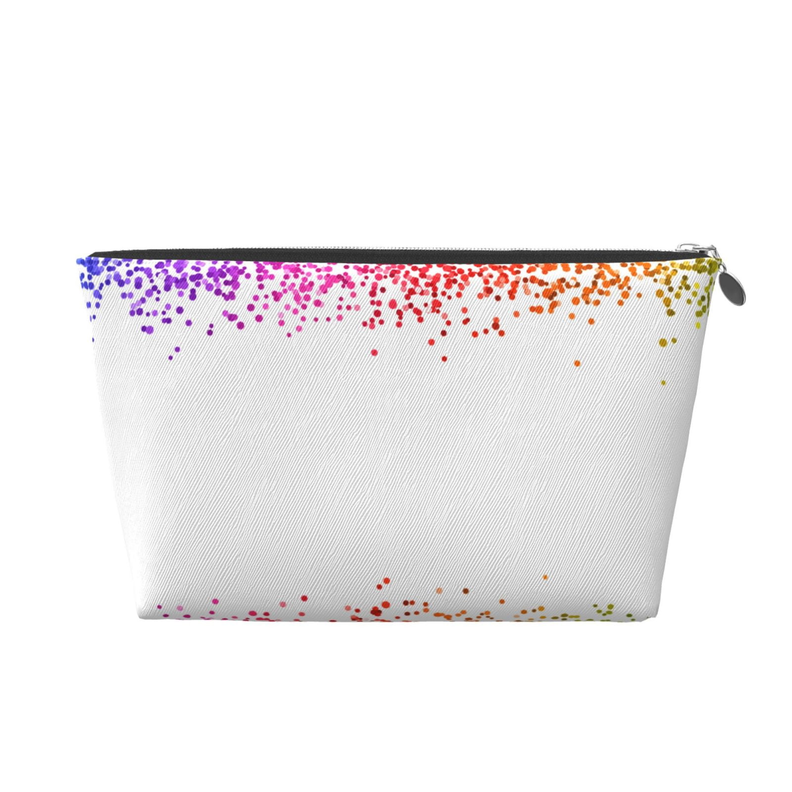 Makeup Bag - Rainbow Glitter Frame Cosmetic Bag Portable Travel ...