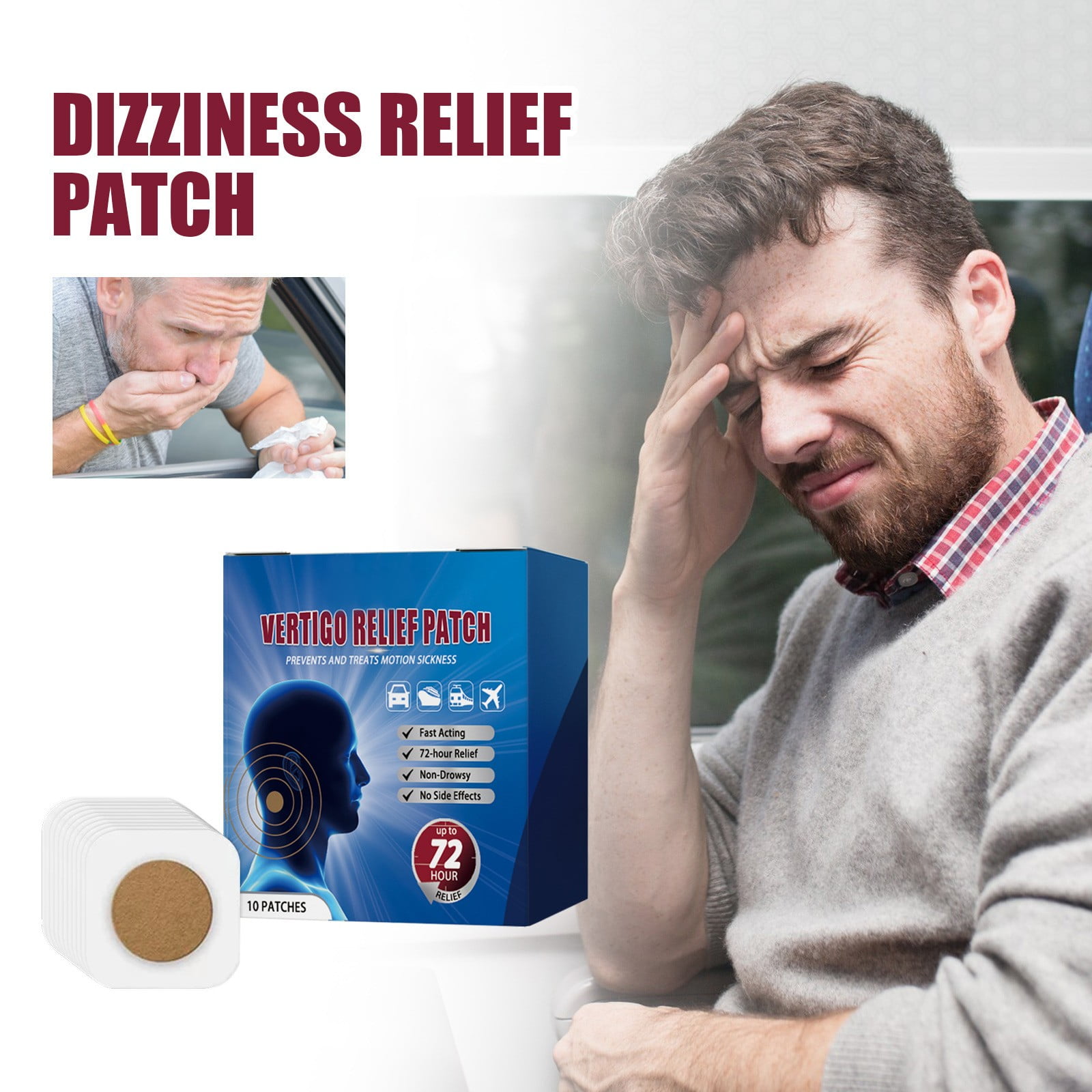 Makeup Beauty 36 PC Portable Motion Sickness Stickers For Adults And ...